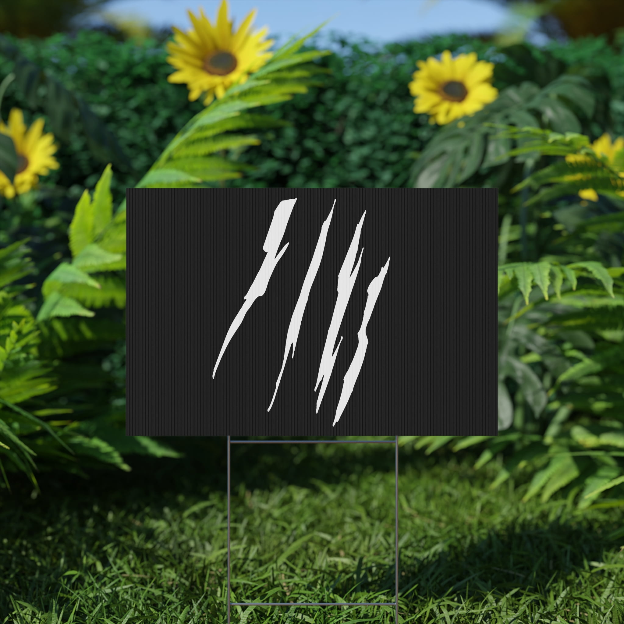 Effete Feline Claw Marks Scratch Plastic Yard Sign - Walmart.com