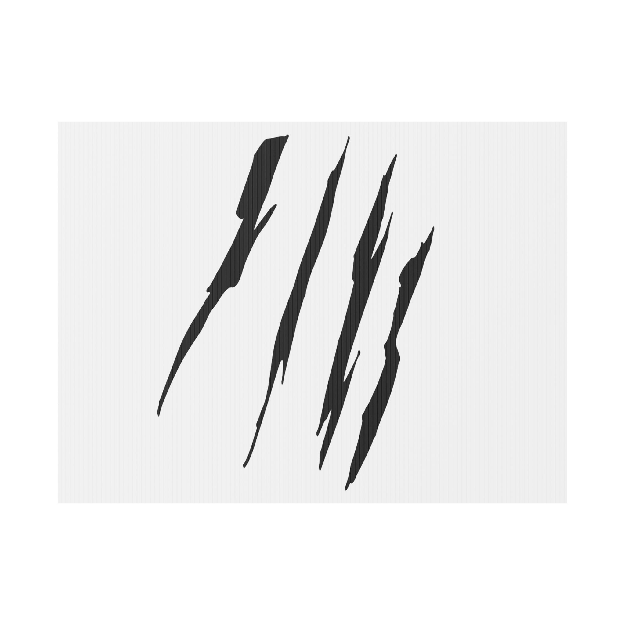 Effete Feline Claw Marks Scratch Plastic Yard Sign - Walmart.com