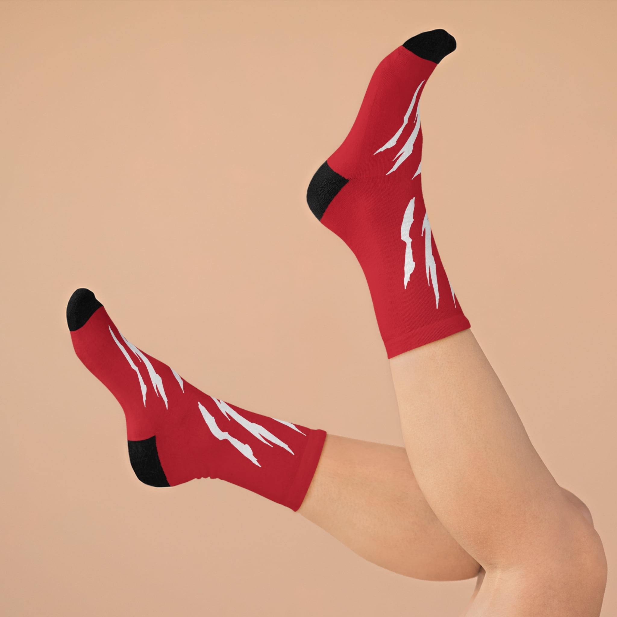 Effete Feline Claw Marks Scratch Recycled Poly Socks - Walmart.com