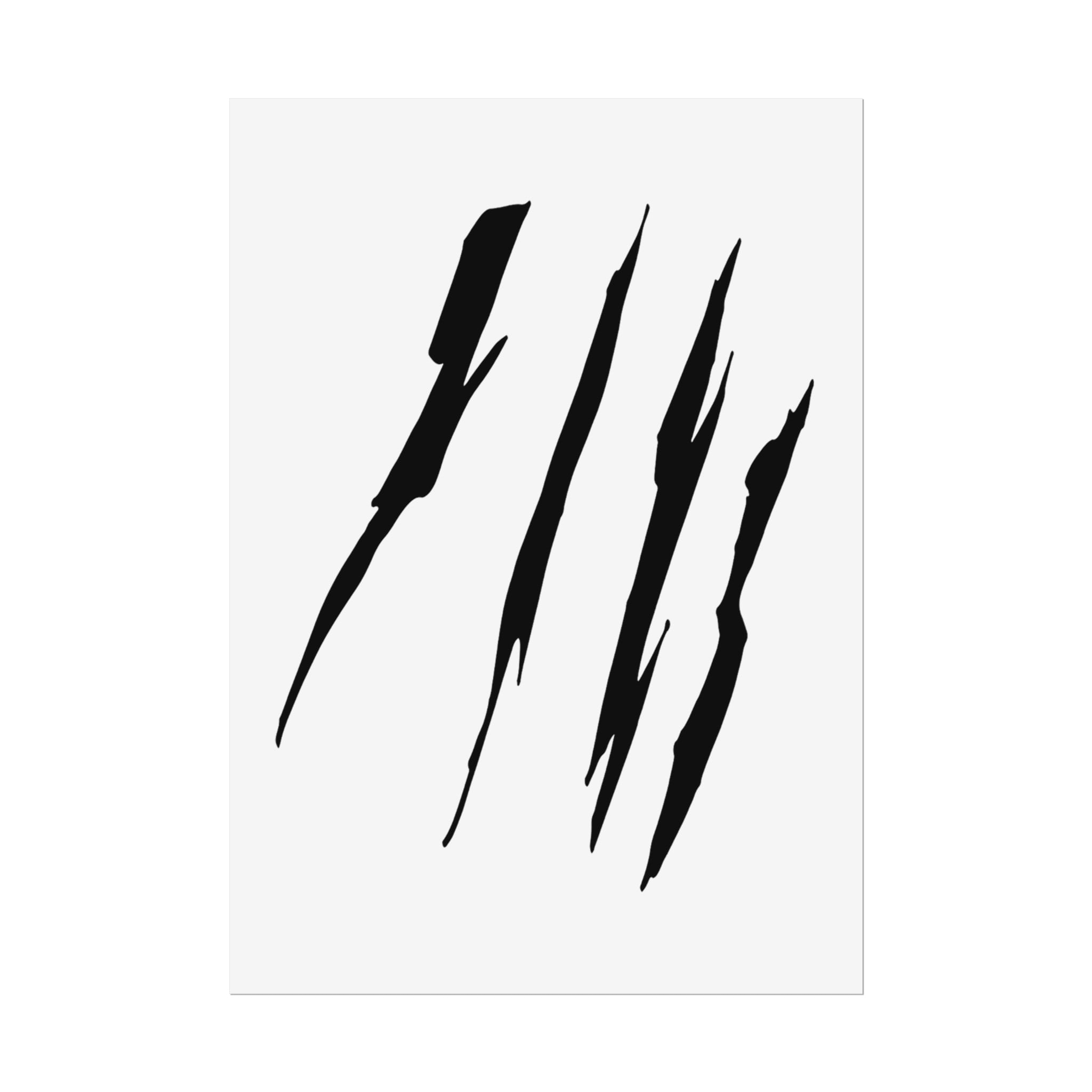 Effete Feline Claw Marks Scratch Rolled Posters - Walmart.com
