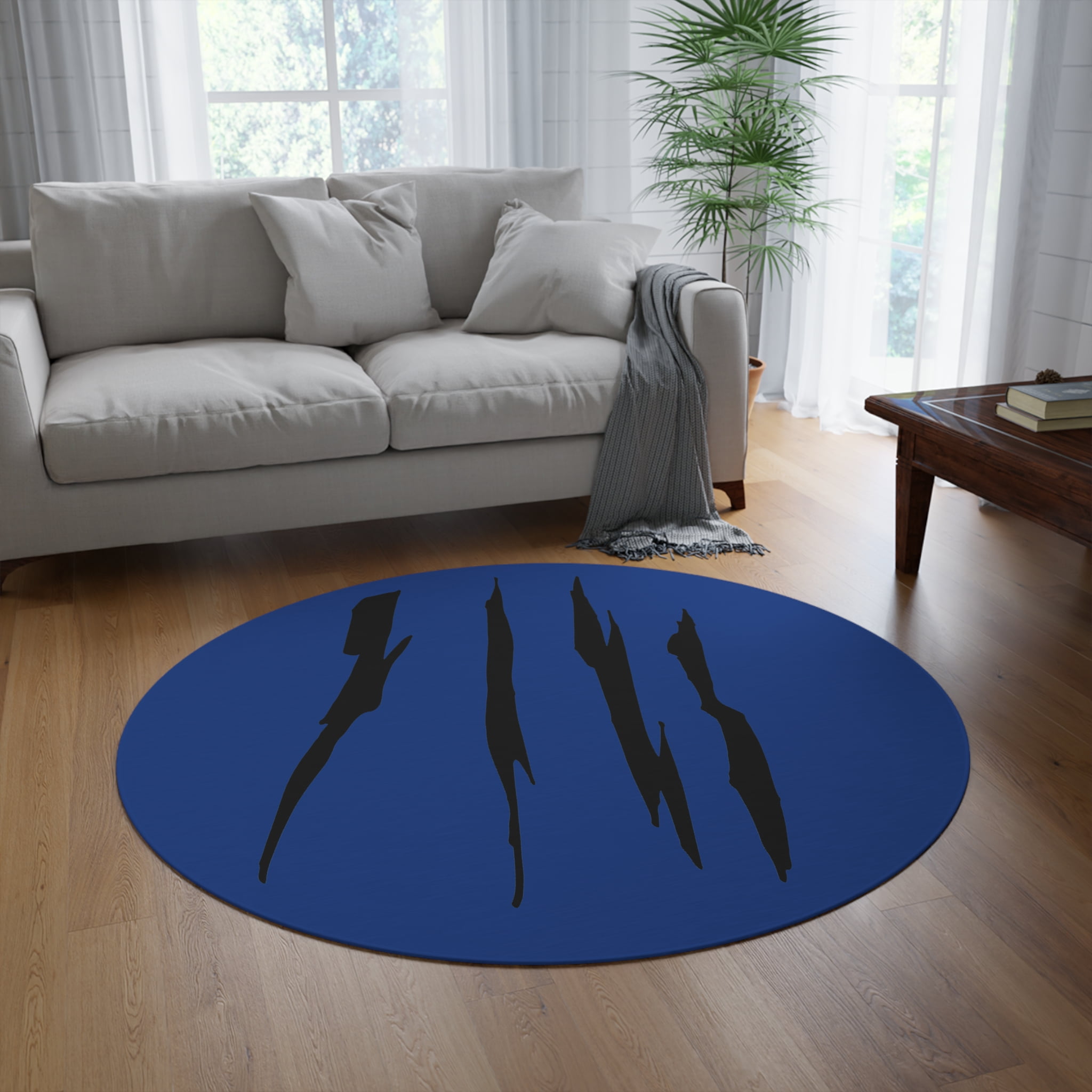 Effete Feline Claw Marks Scratch Round Rug - Walmart.com