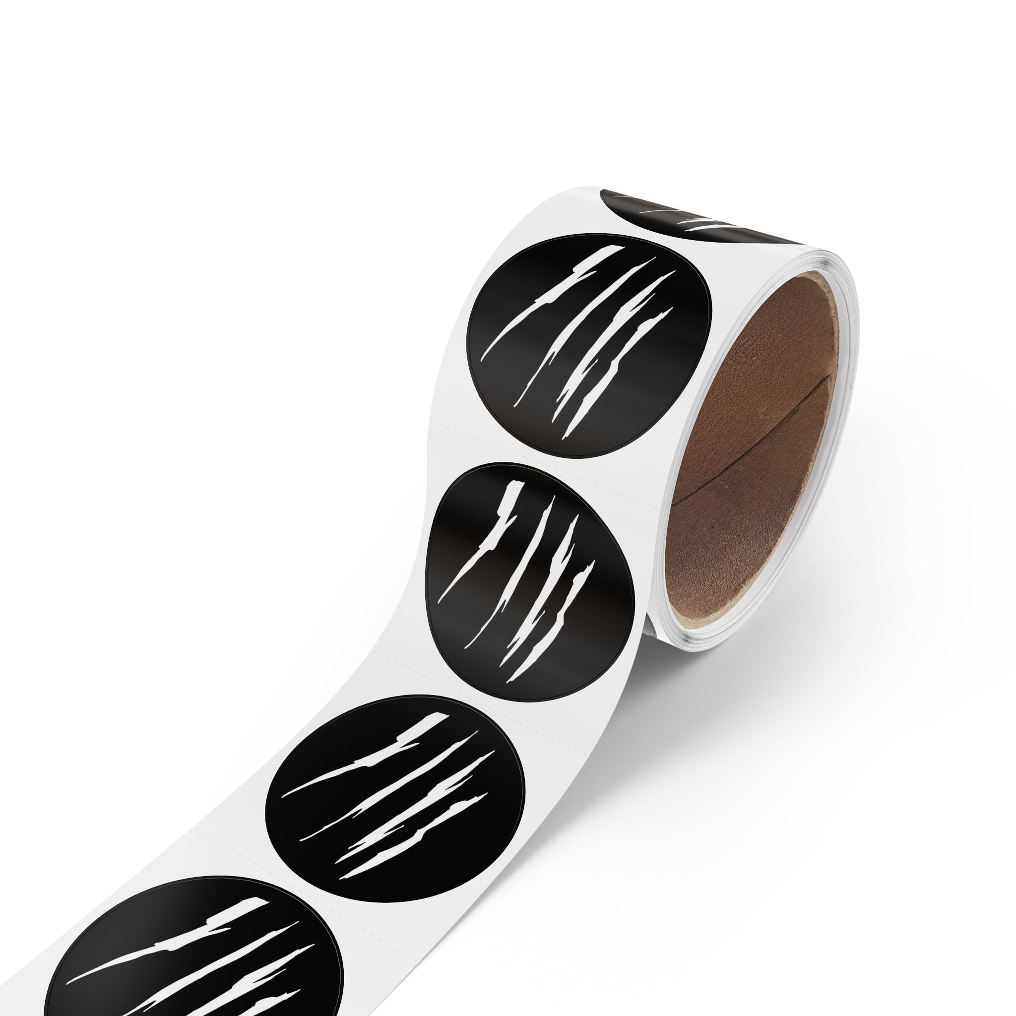 Effete Feline Claw Marks Scratch Round Sticker Label Rolls - Walmart.com