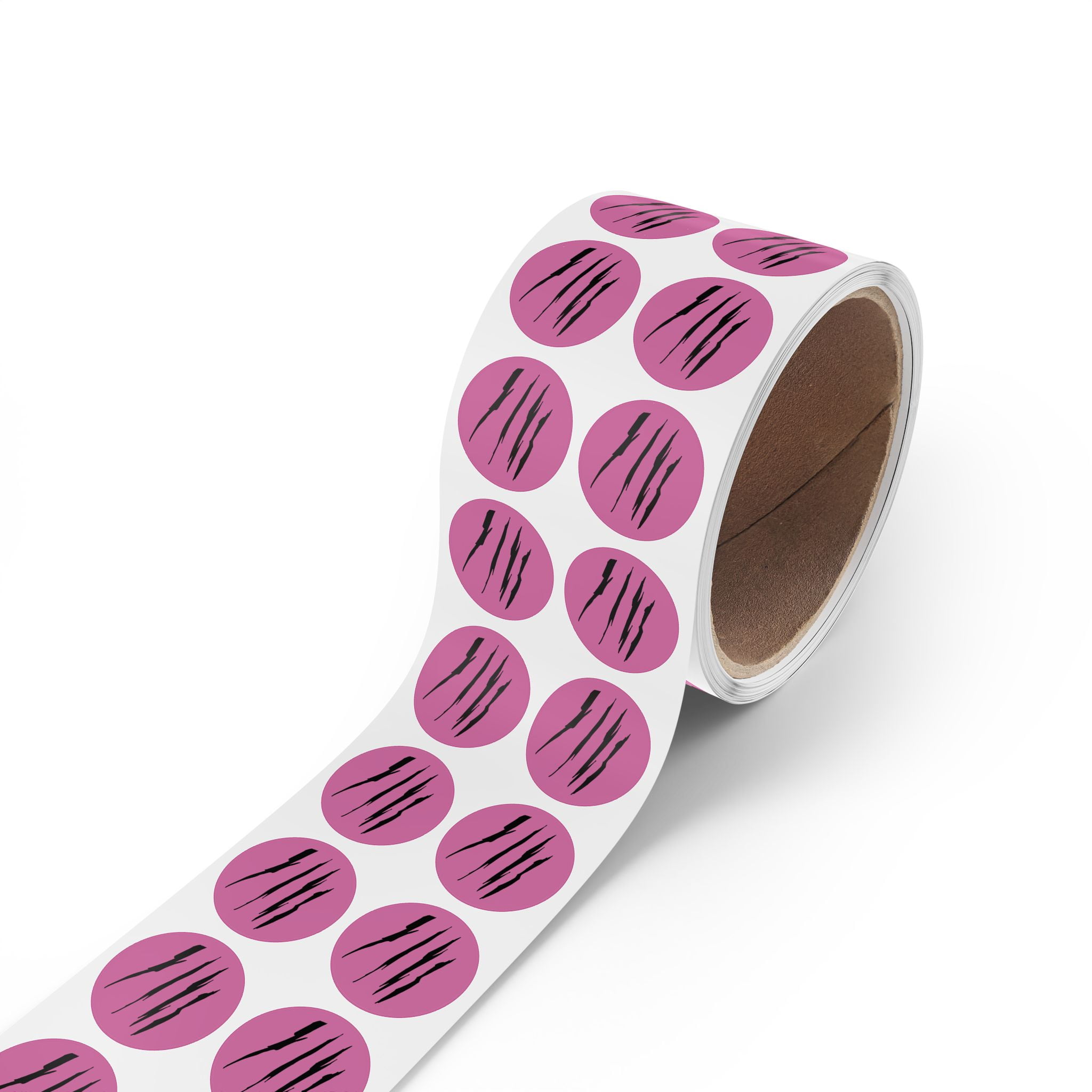 Effete Feline Claw Marks Scratch Round Sticker Label Rolls - Walmart.com