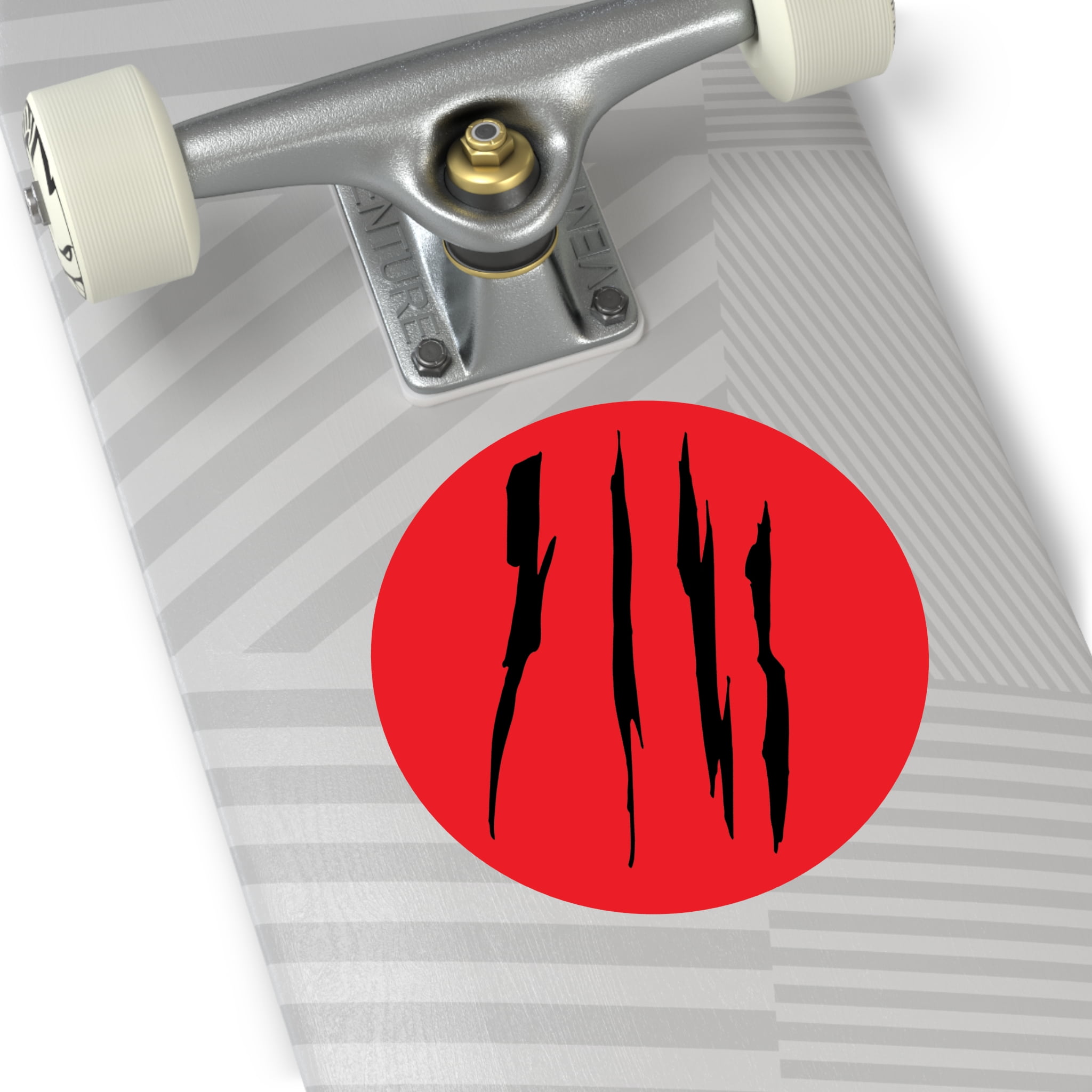 Effete Feline Claw Marks Scratch Round Vinyl Stickers - Walmart.com