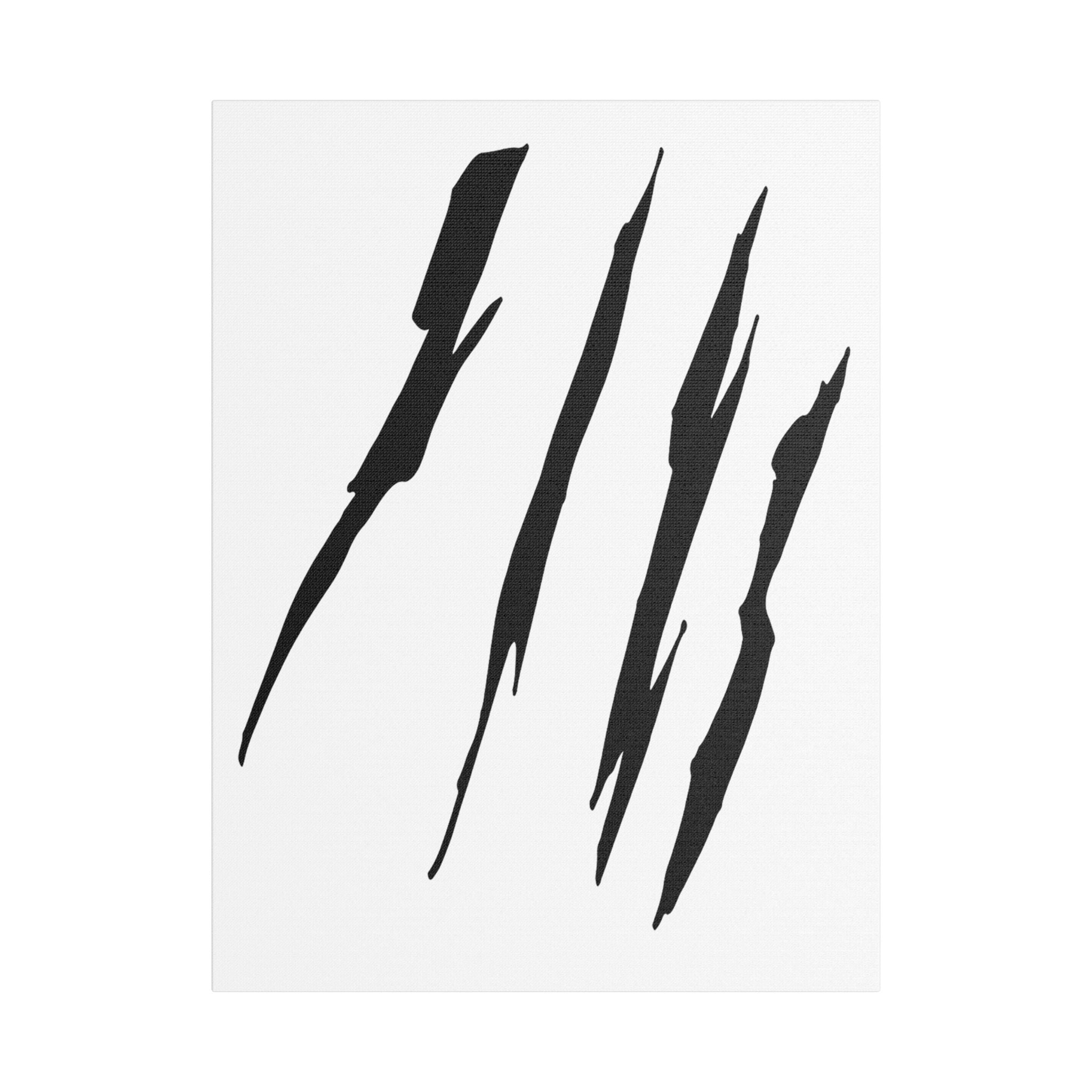 Effete Feline Claw Marks Scratch Satin Canvas, Stretched - Walmart.com