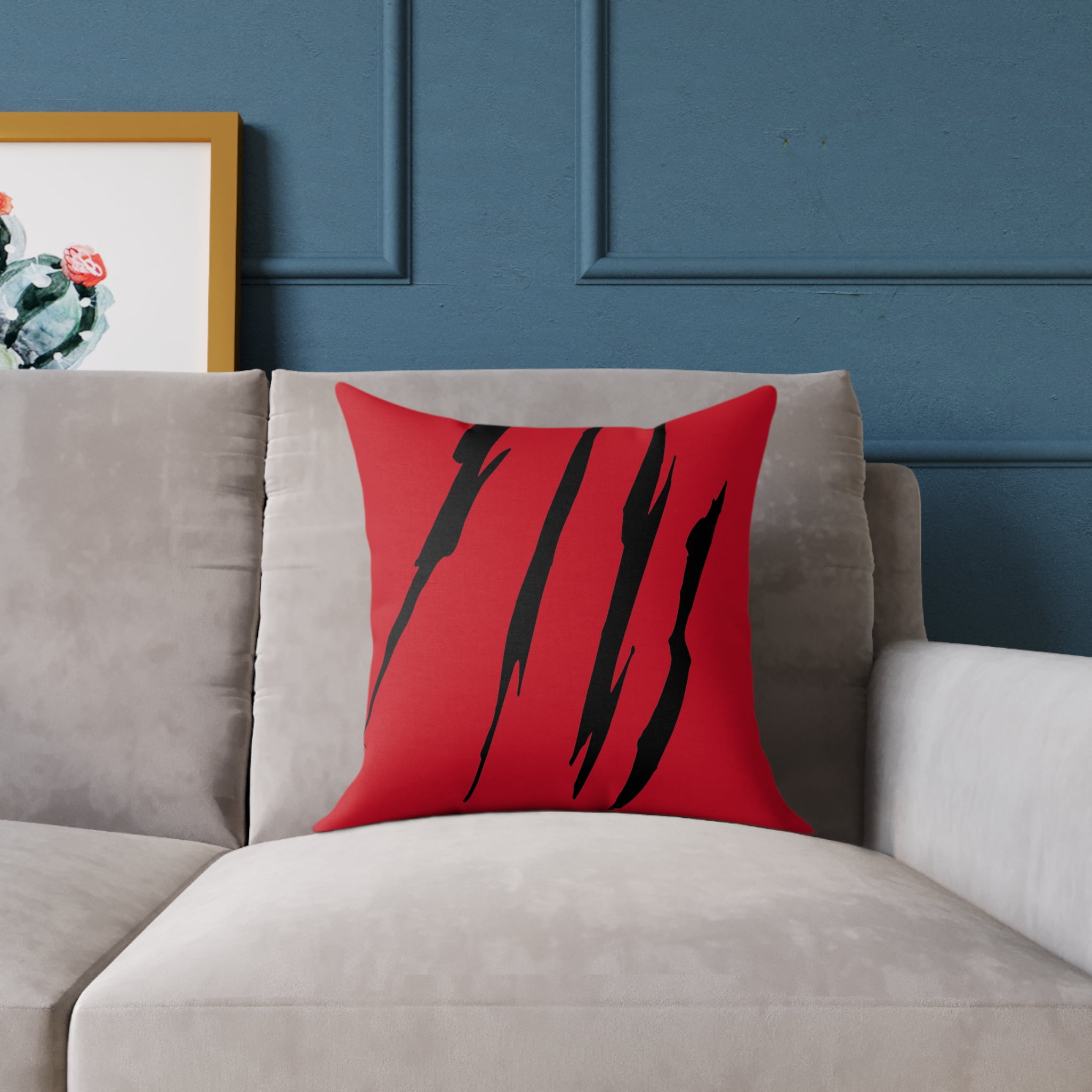 Effete Feline Claw Marks Scratch Square Poly Canvas Pillow - Walmart.com
