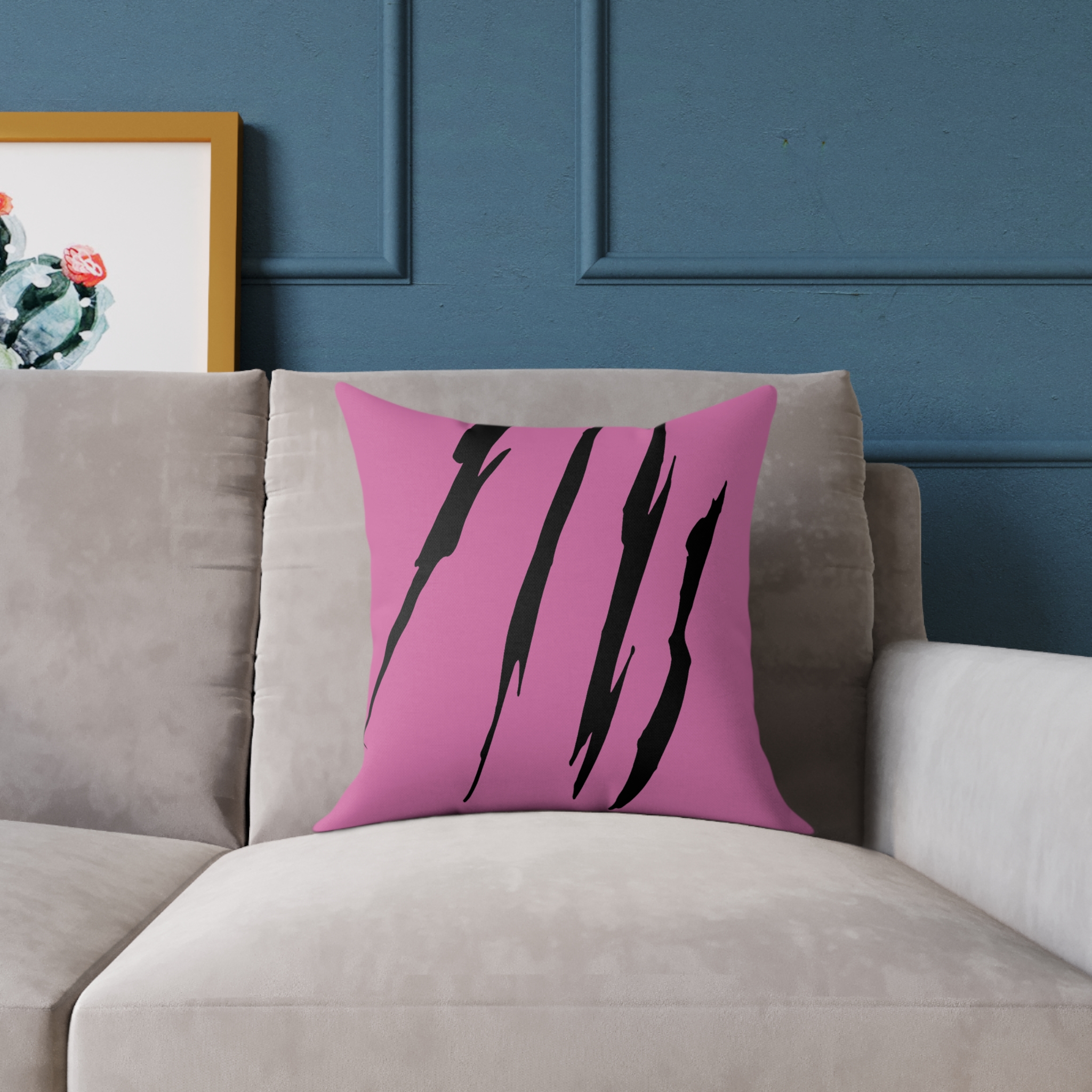 Effete Feline Claw Marks Scratch Square Poly Canvas Pillow - Walmart.com