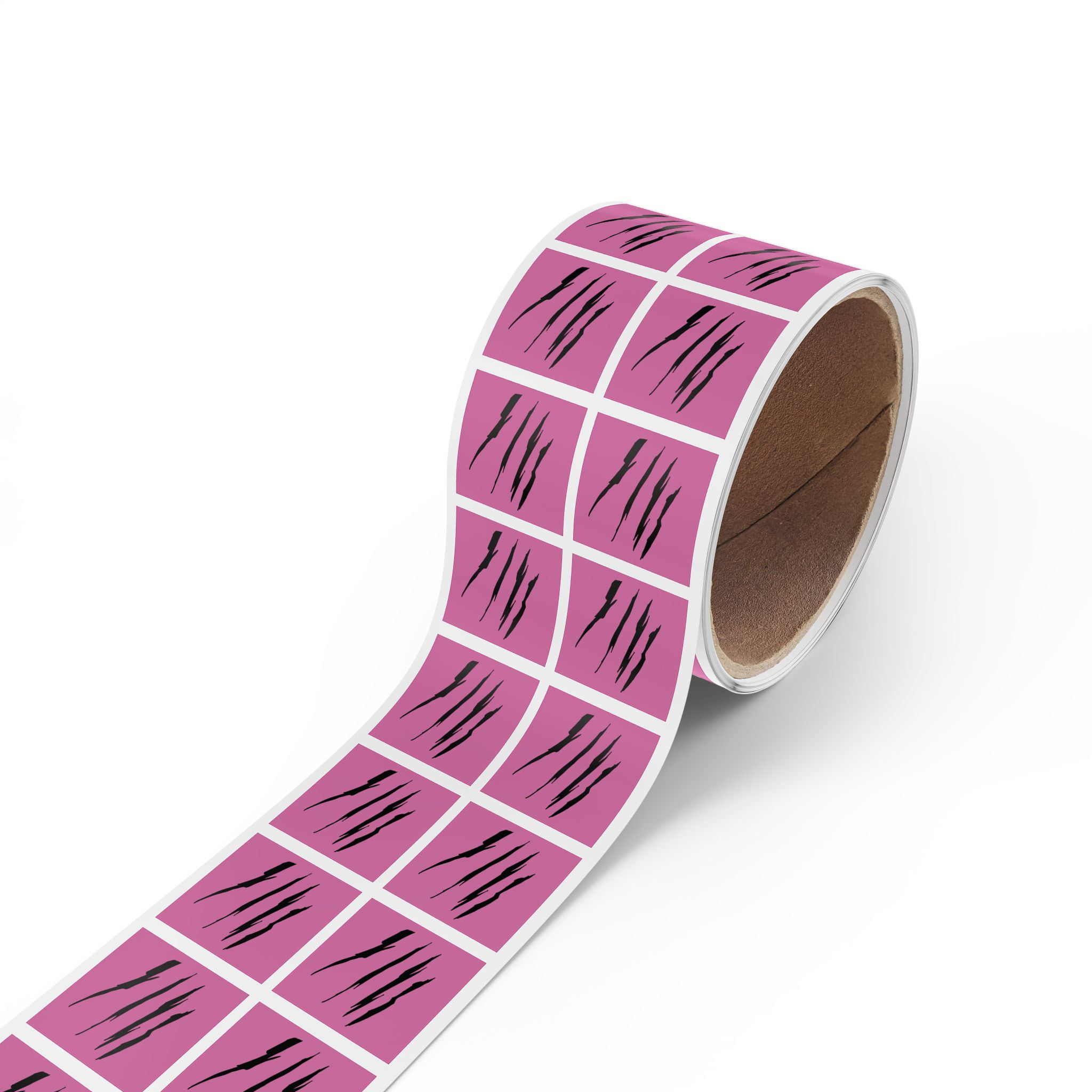 Effete Feline Claw Marks Scratch Square Sticker Label Rolls - Walmart.com