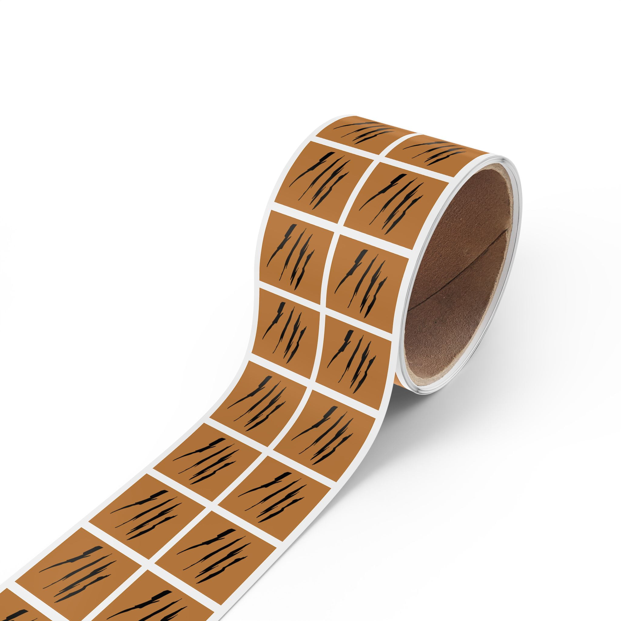 Effete Feline Claw Marks Scratch Square Sticker Label Rolls - Walmart.com