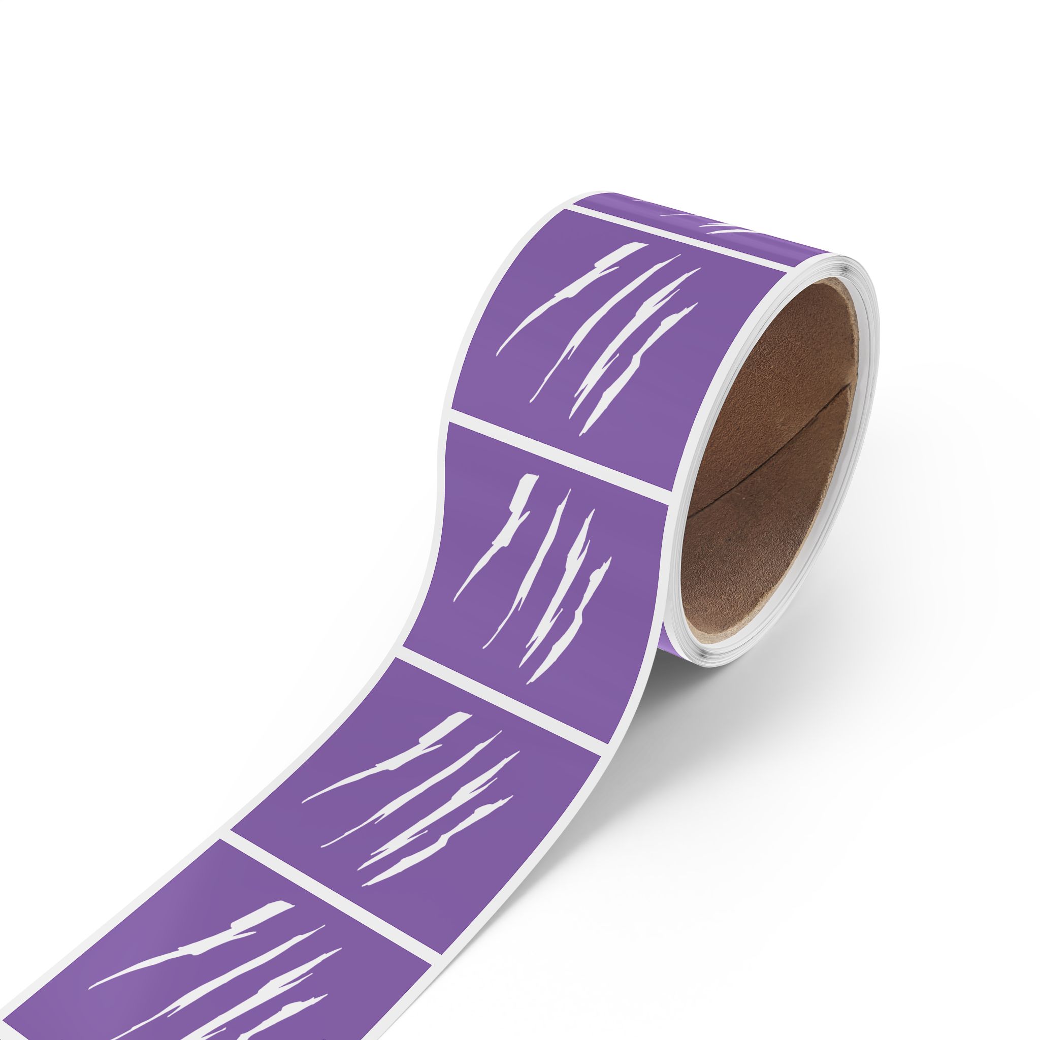 Effete Feline Claw Marks Scratch Square Sticker Label Rolls - Walmart.com