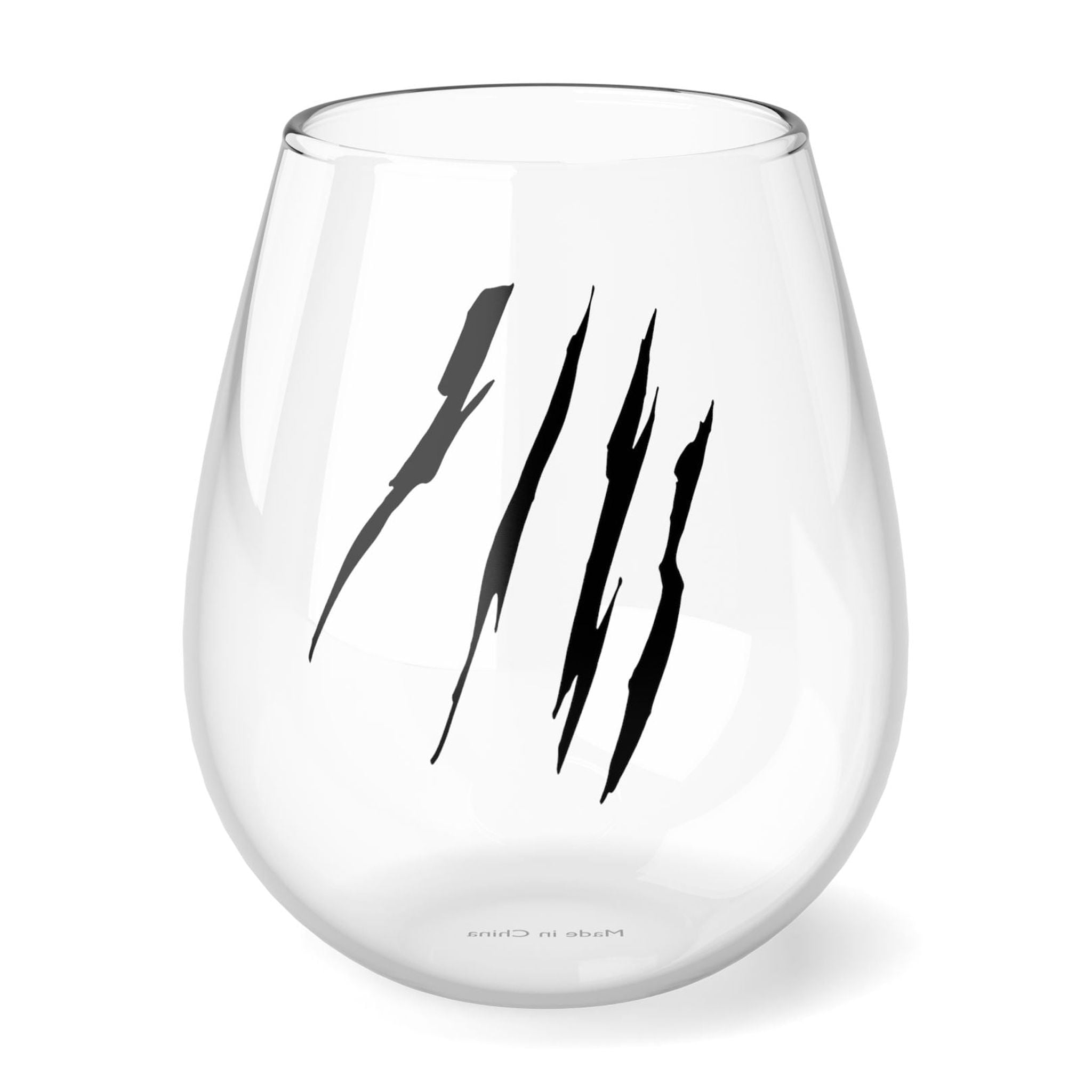 Effete Feline Claw Marks Scratch Stemless Wine Glass, 11.75oz - Walmart.com