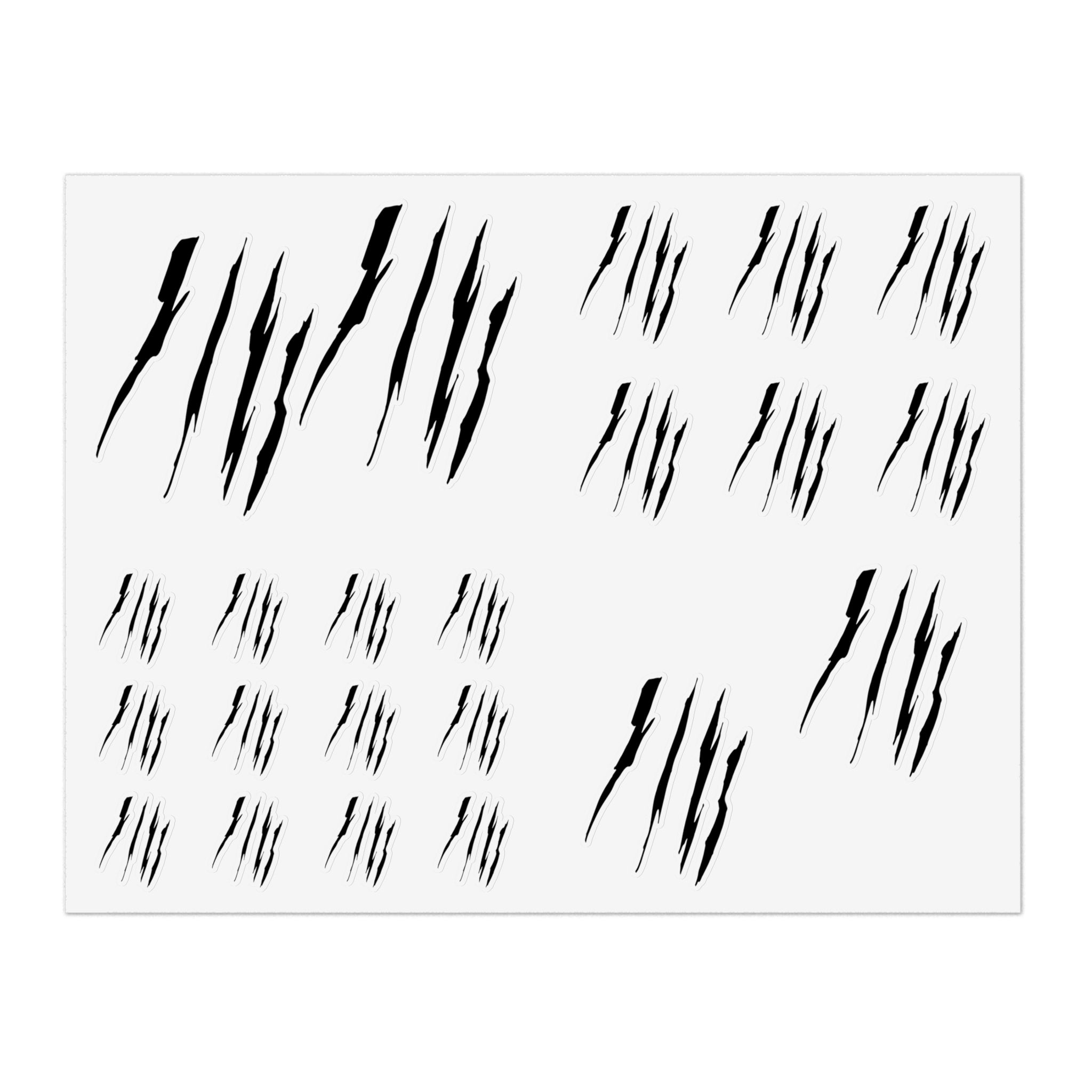 Effete Feline Claw Marks Scratch Sticker Sheet Bundle, 10pcs - Walmart.com