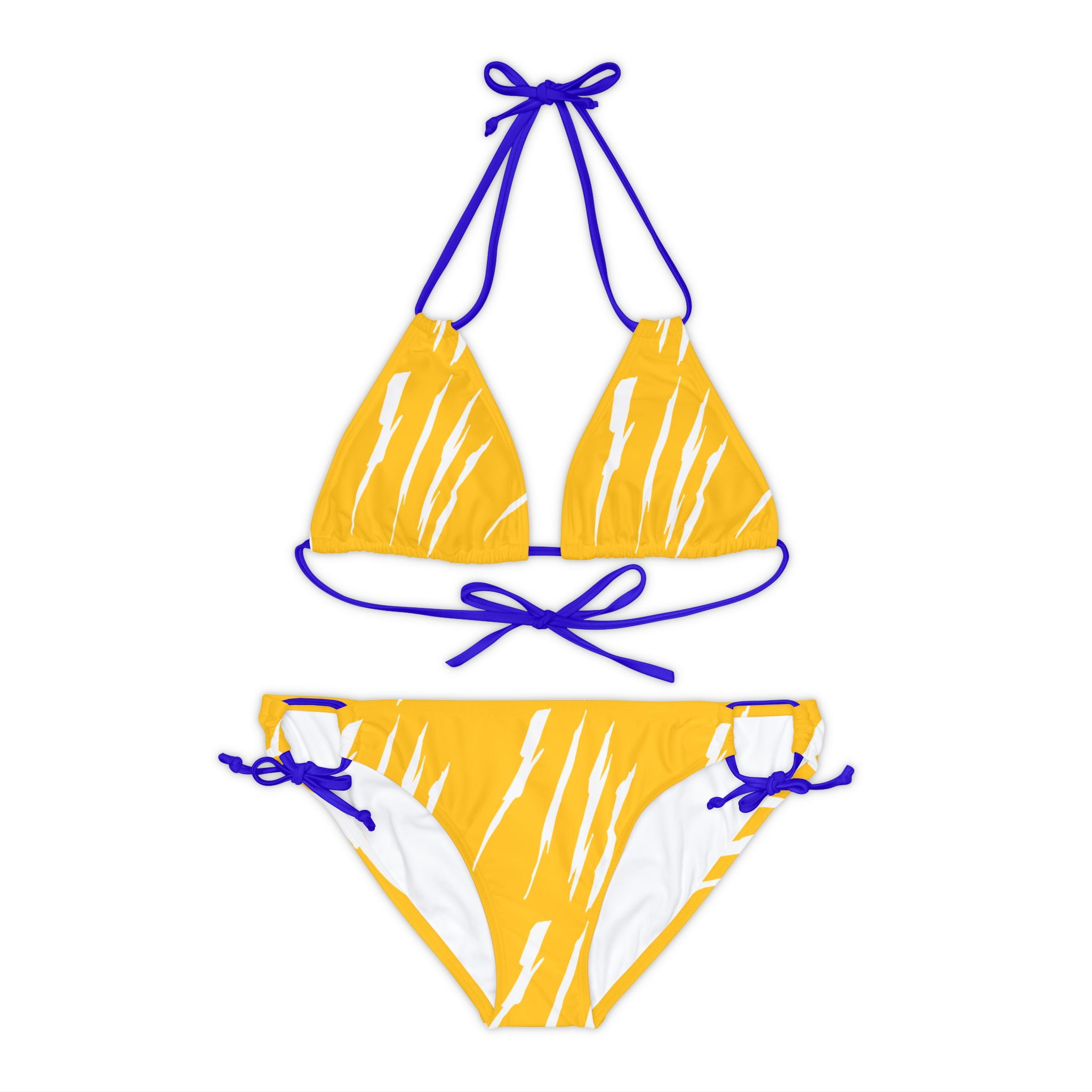 Effete Feline Claw Marks Scratch Strappy Bikini Set (AOP) - Walmart.com