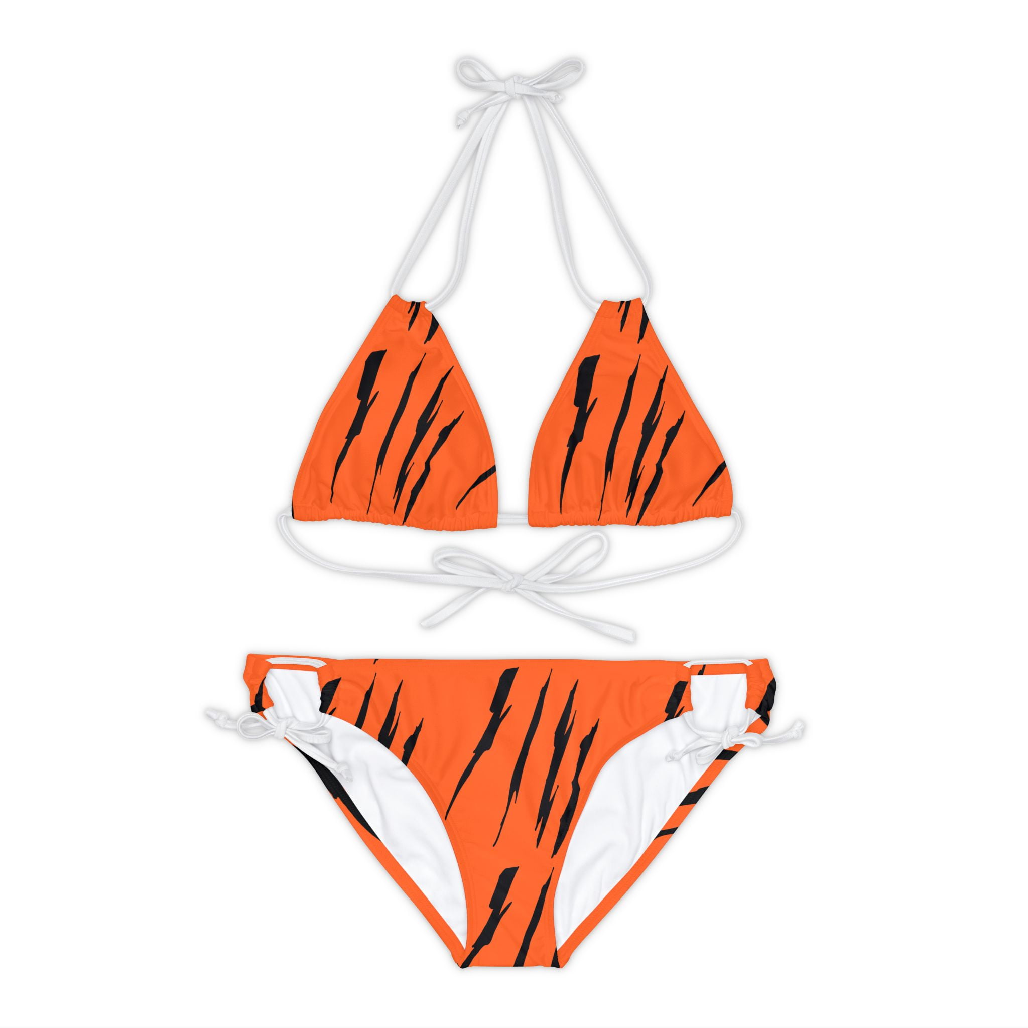 Effete Feline Claw Marks Scratch Strappy Bikini Set (AOP) - Walmart.com