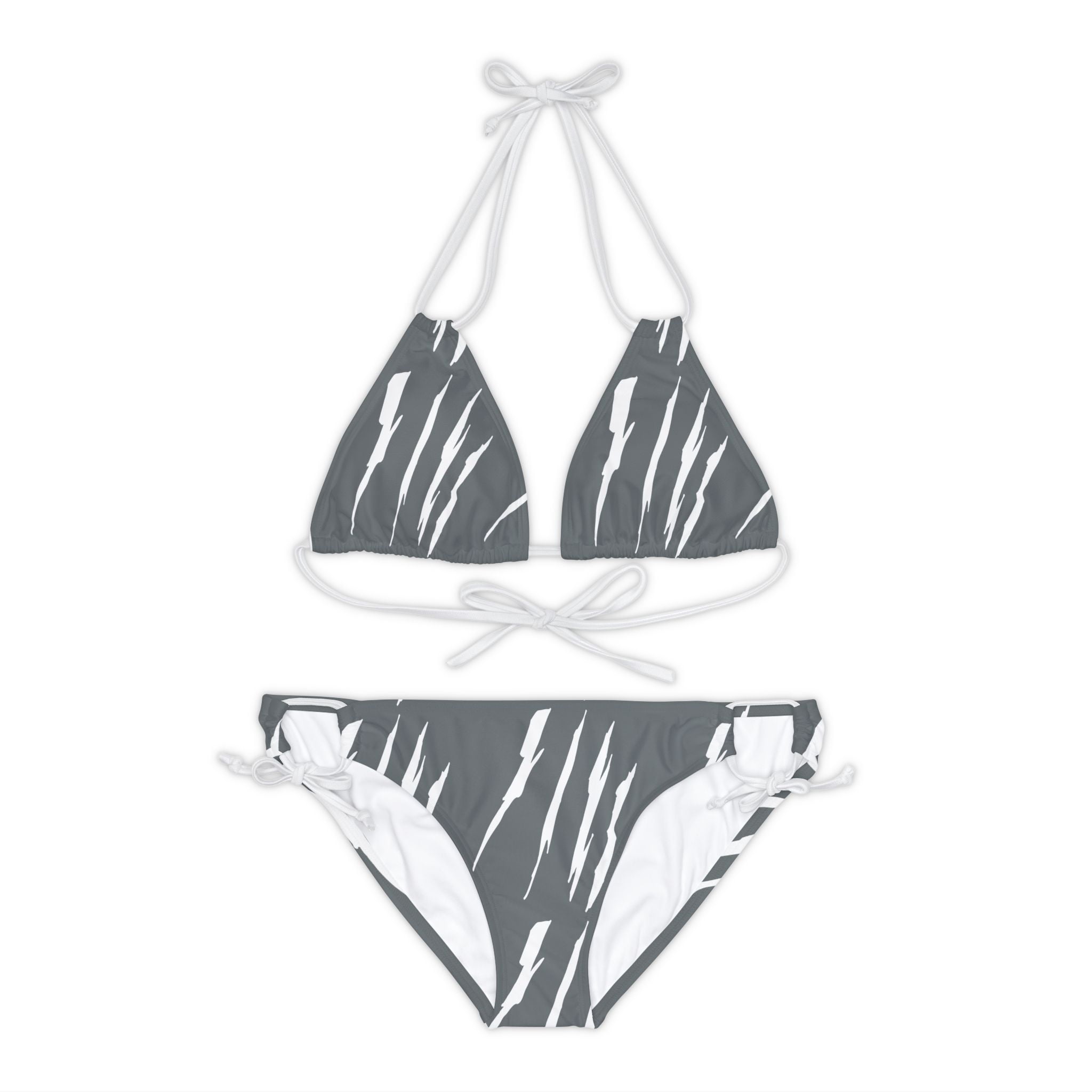 Effete Feline Claw Marks Scratch Strappy Bikini Set (AOP) - Walmart.com