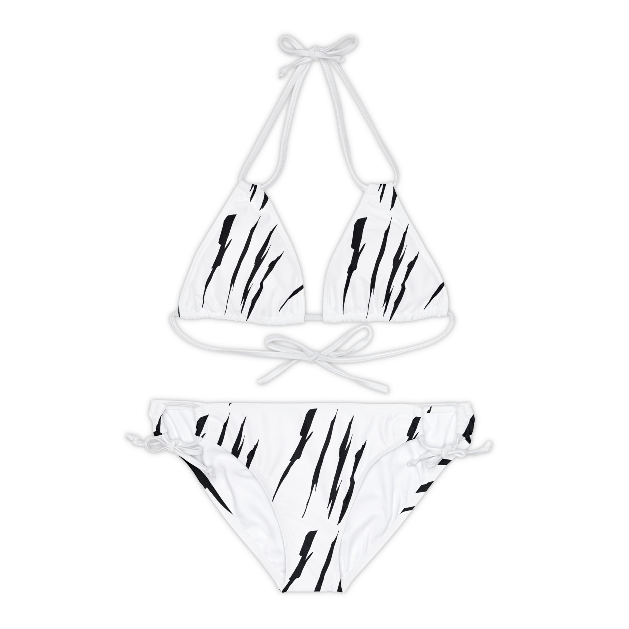 Effete Feline Claw Marks Scratch Strappy Bikini Set (AOP) - Walmart.com