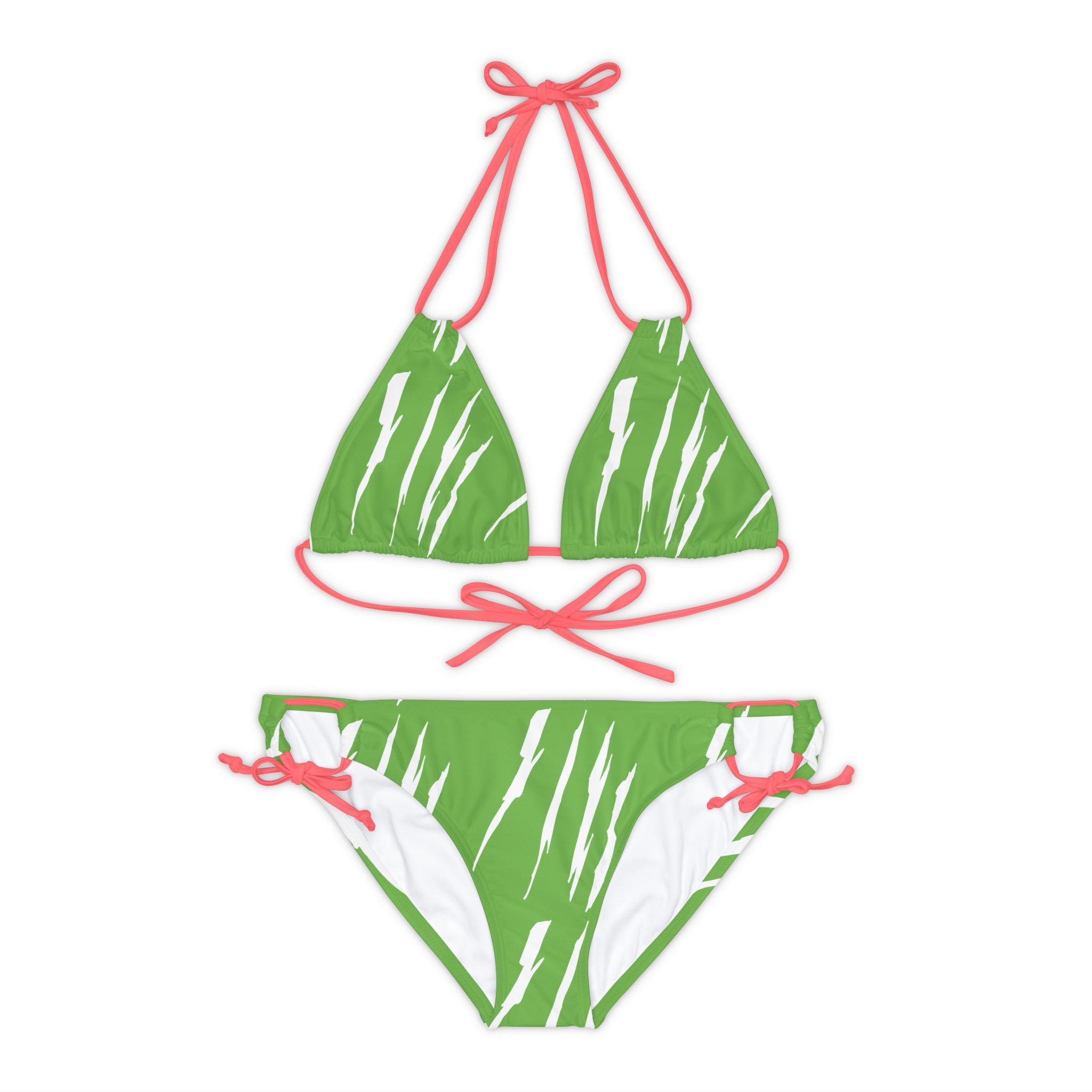 Effete Feline Claw Marks Scratch Strappy Bikini Set (AOP) - Walmart.com