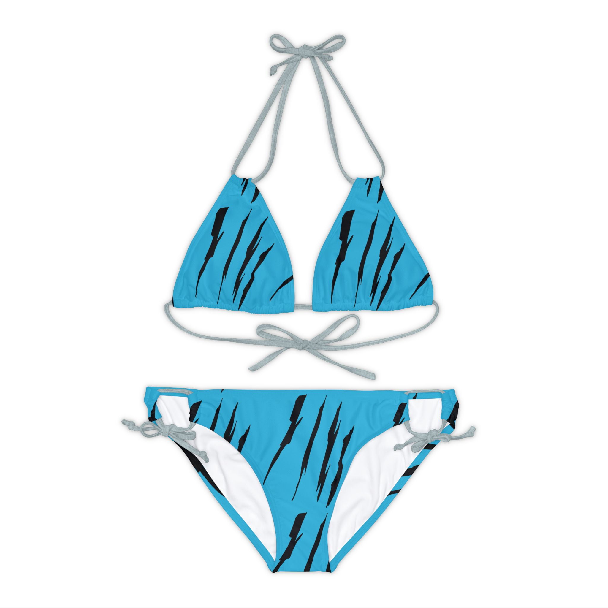 Effete Feline Claw Marks Scratch Strappy Bikini Set (AOP) - Walmart.com