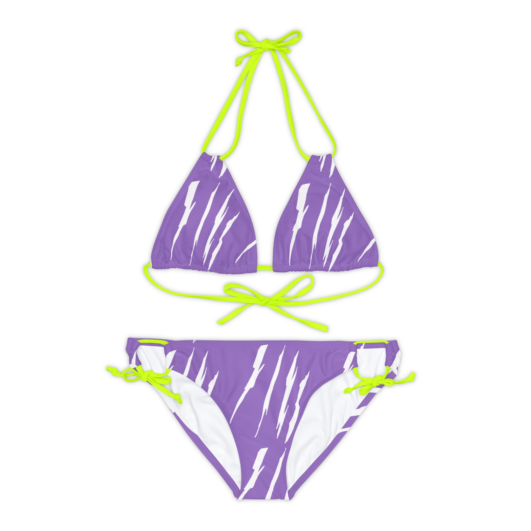 Effete Feline Claw Marks Scratch Strappy Bikini Set (AOP) - Walmart.com