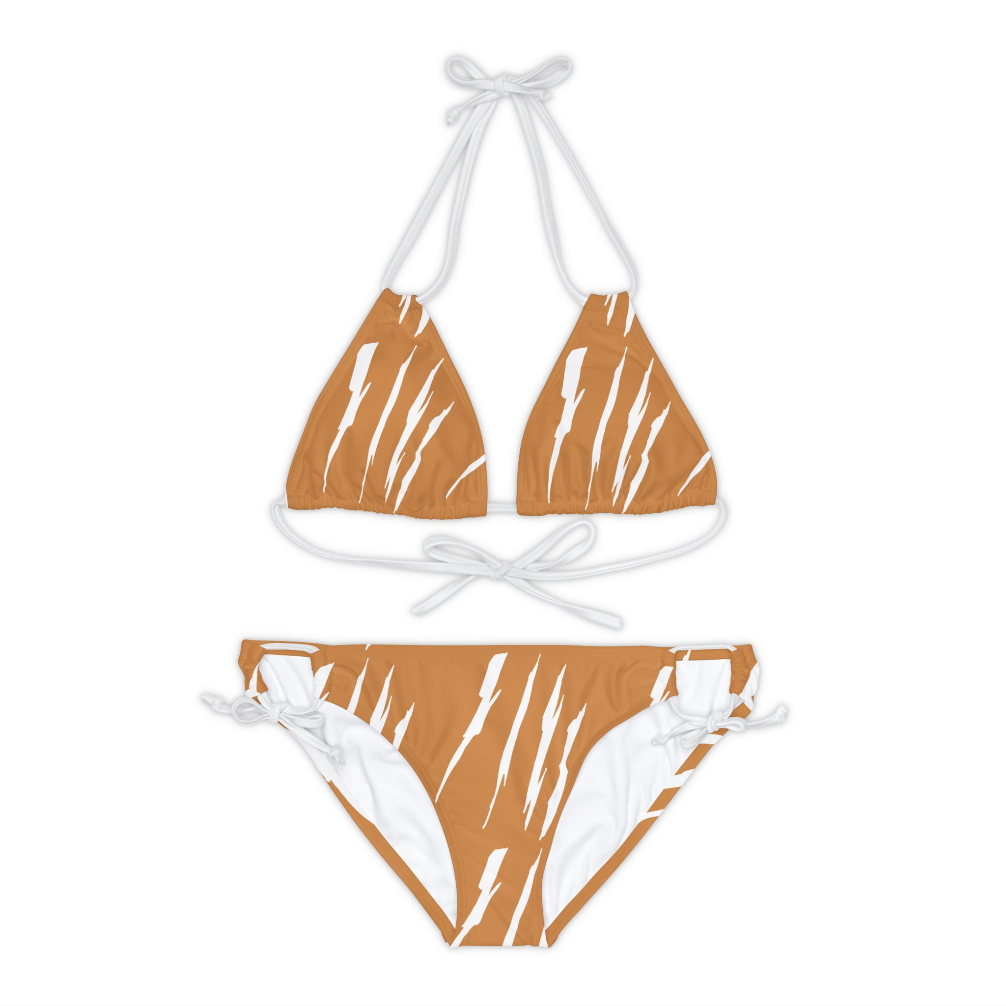 Effete Feline Claw Marks Scratch Strappy Bikini Set (AOP) - Walmart.com