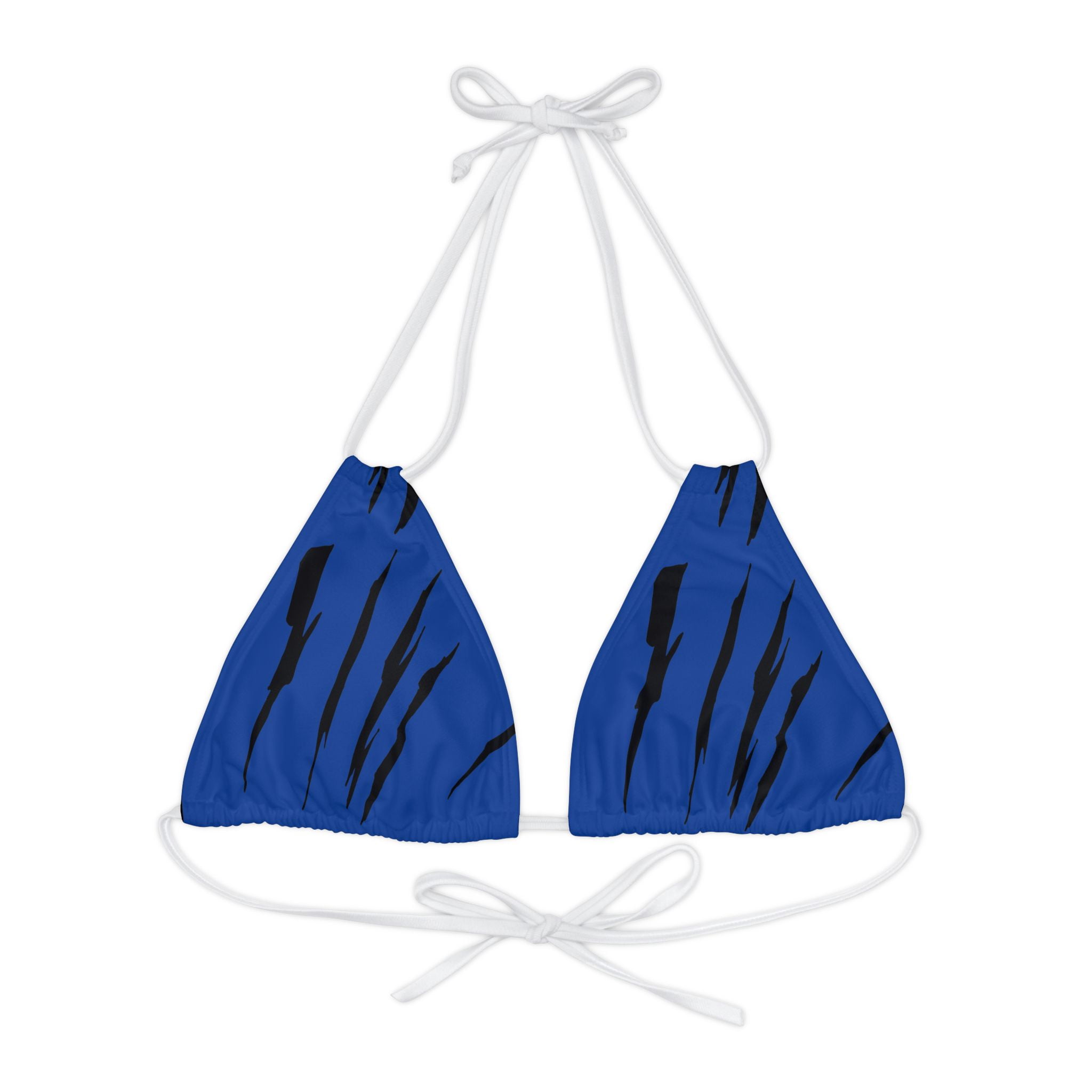 Effete Feline Claw Marks Scratch Strappy Triangle Bikini Top (AOP ...