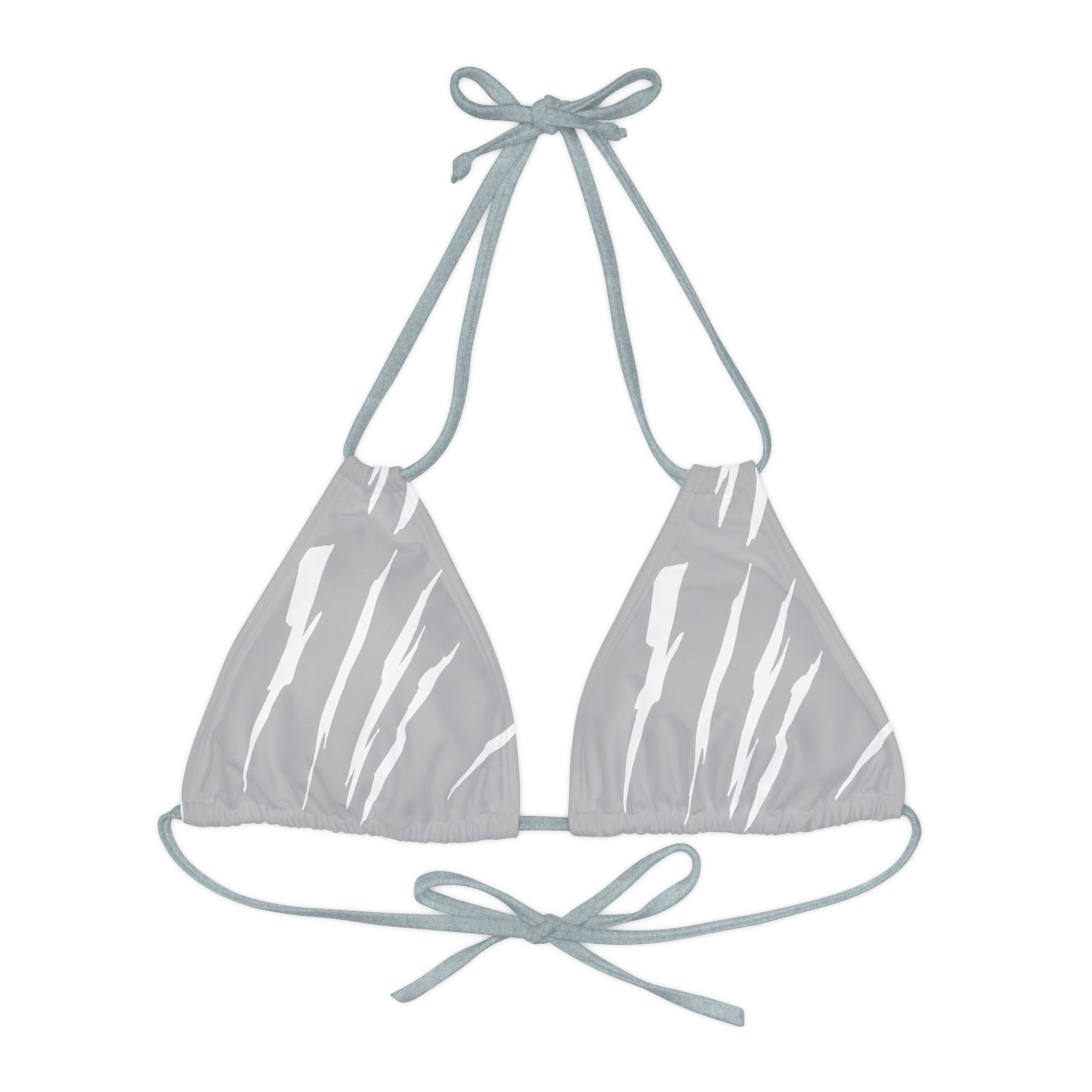 Effete Feline Claw Marks Scratch Strappy Triangle Bikini Top (AOP) - Walmart.com