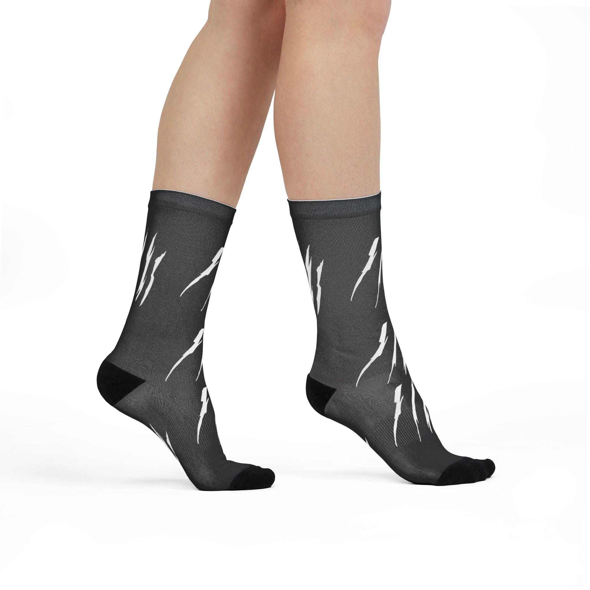 Effete Feline Claw Marks Scratch Sublimation Crew Socks - Walmart.com