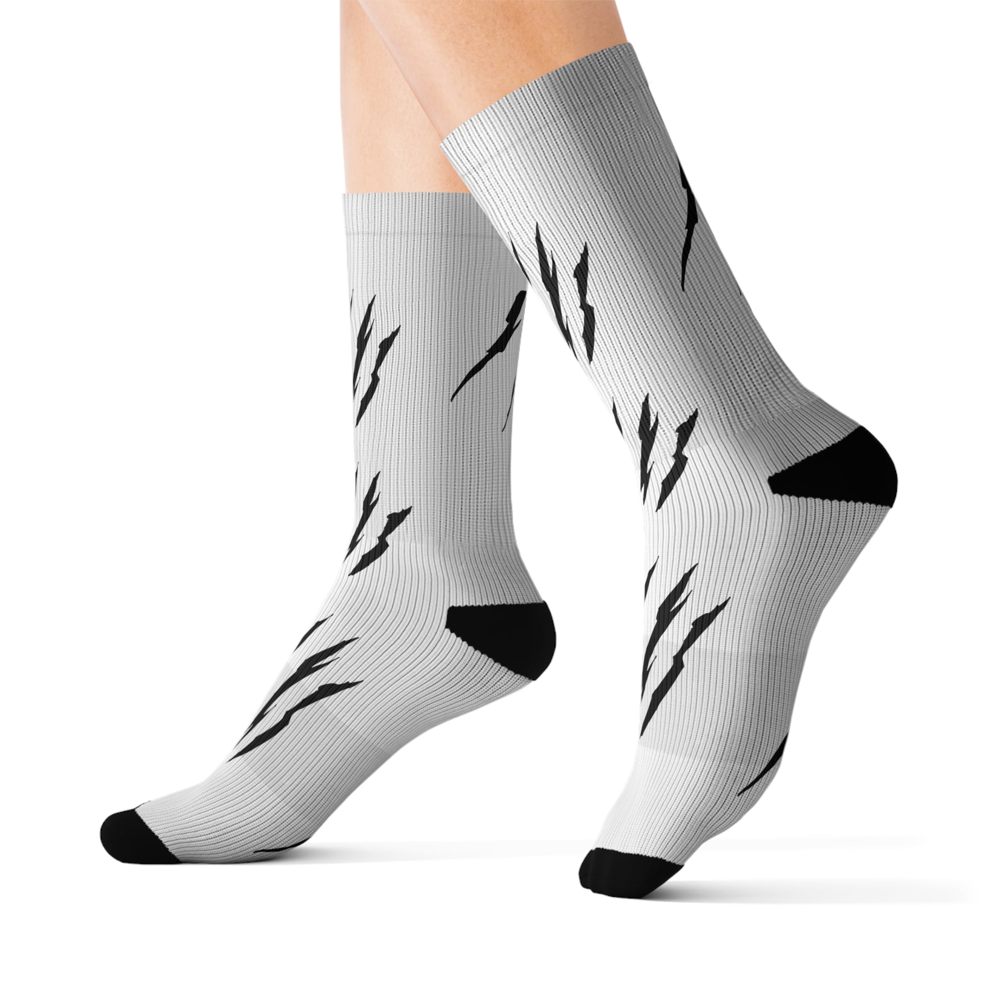 Effete Feline Claw Marks Scratch Sublimation Socks - Walmart.com