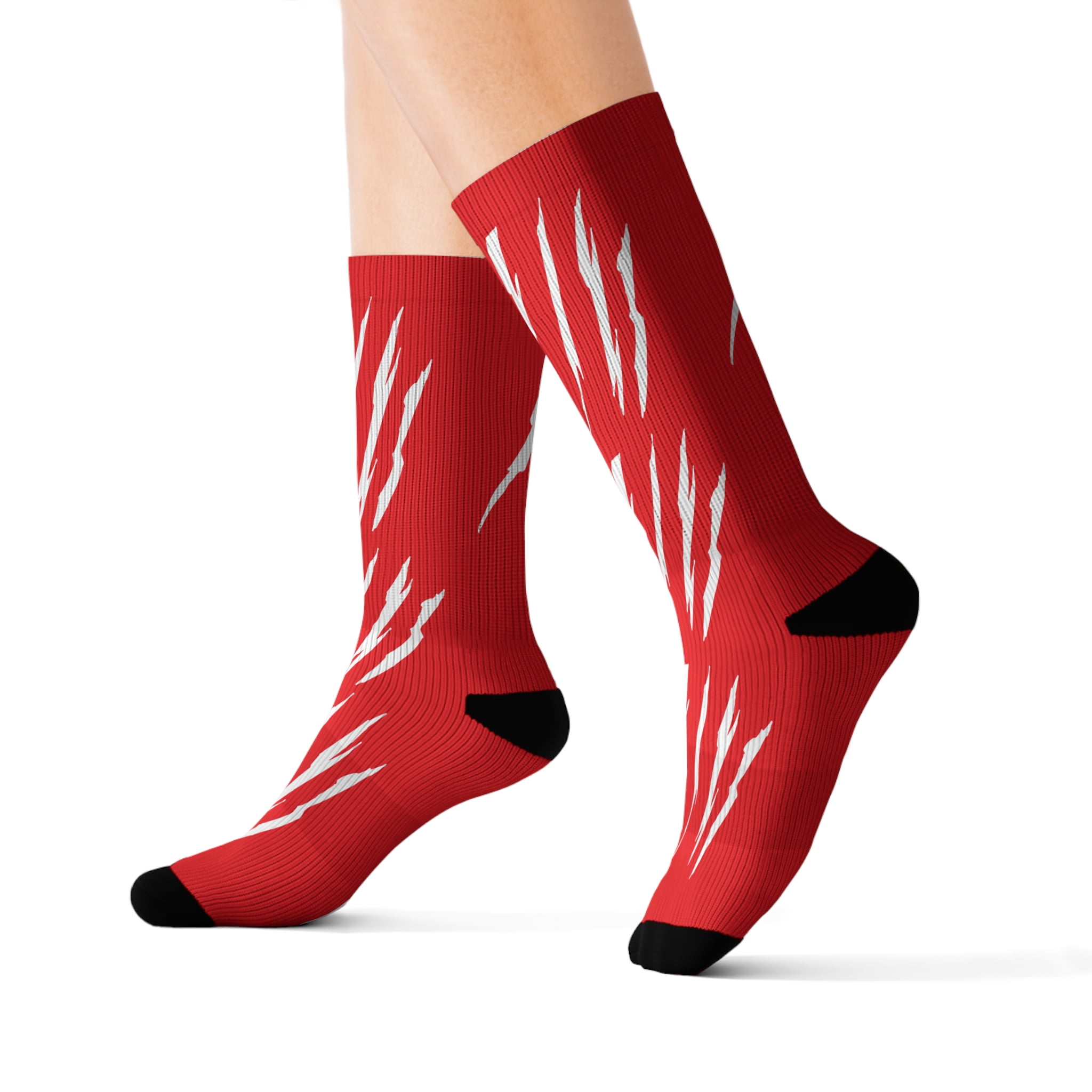 Effete Feline Claw Marks Scratch Sublimation Socks - Walmart.com