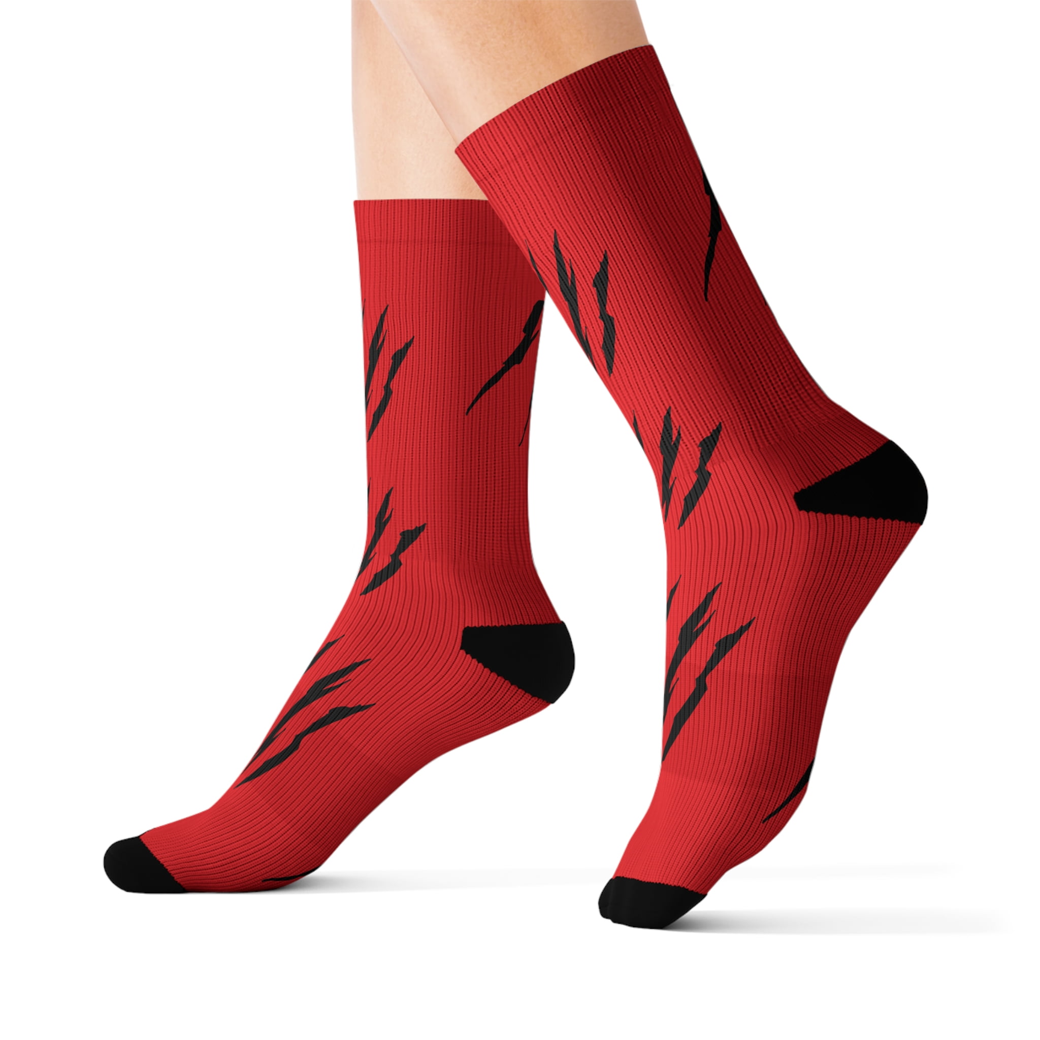 Effete Feline Claw Marks Scratch Sublimation Socks - Walmart.com