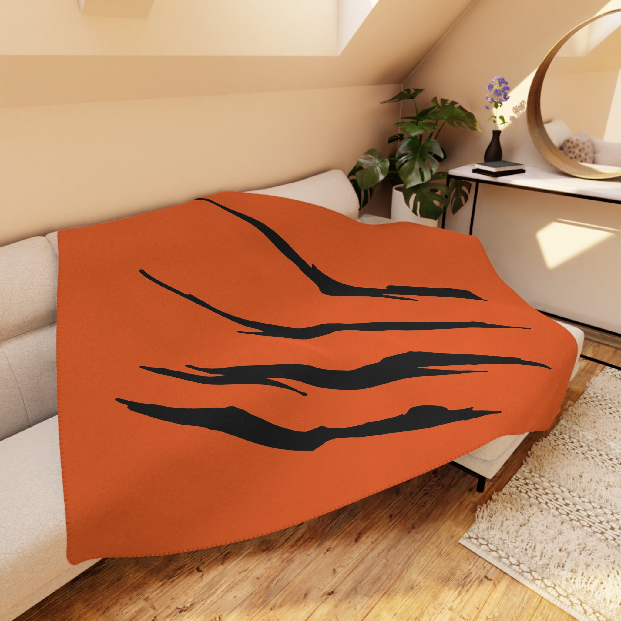 Effete Feline Claw Marks Scratch Tan Sherpa Blanket - Walmart.com