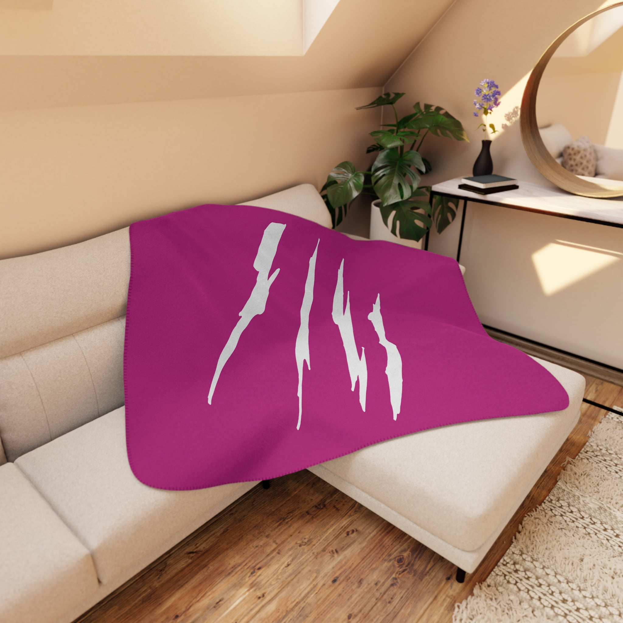 Effete Feline Claw Marks Scratch Tan Sherpa Blanket - Walmart.com