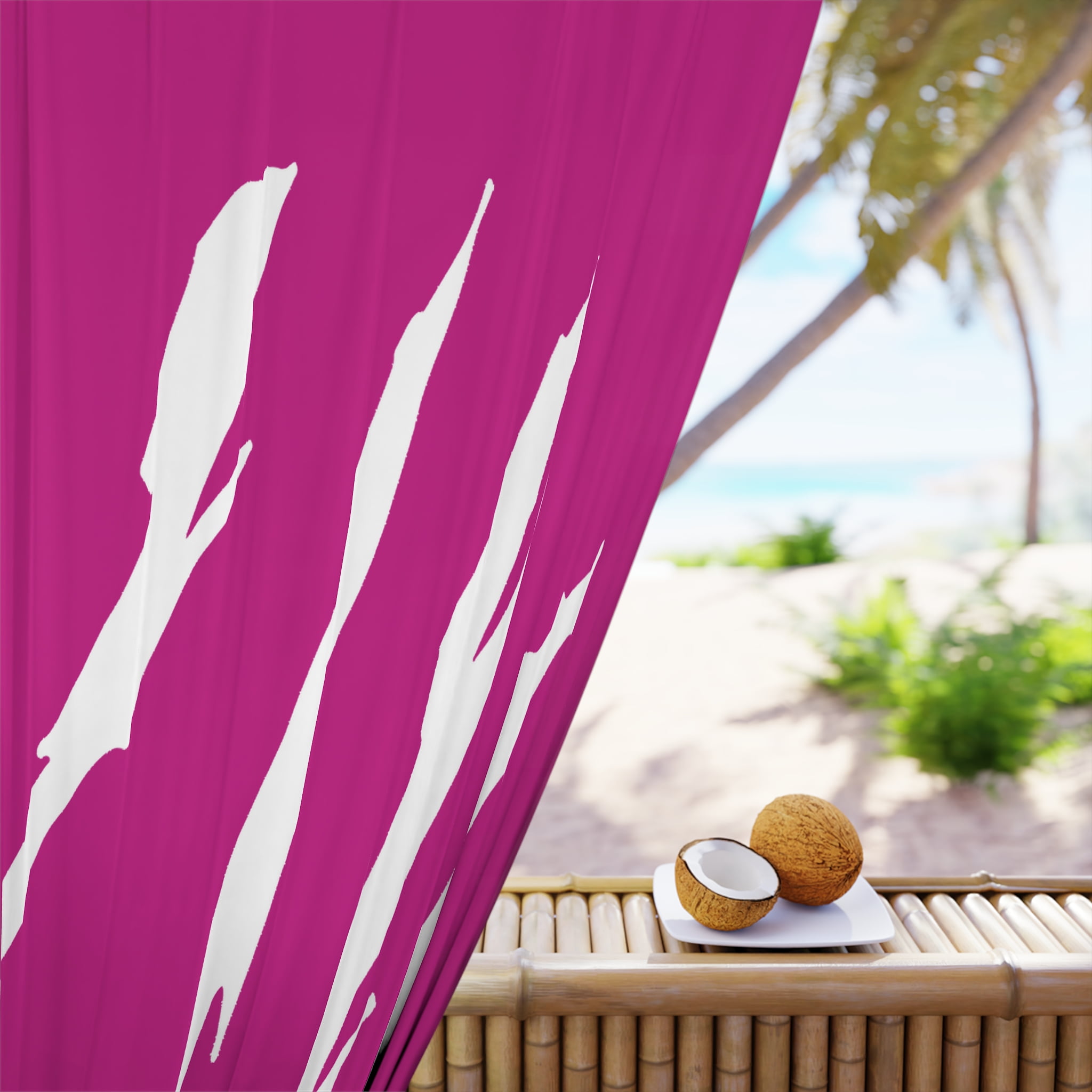 Effete Feline Claw Marks Scratch Window Curtain (1 Piece) - Walmart.com