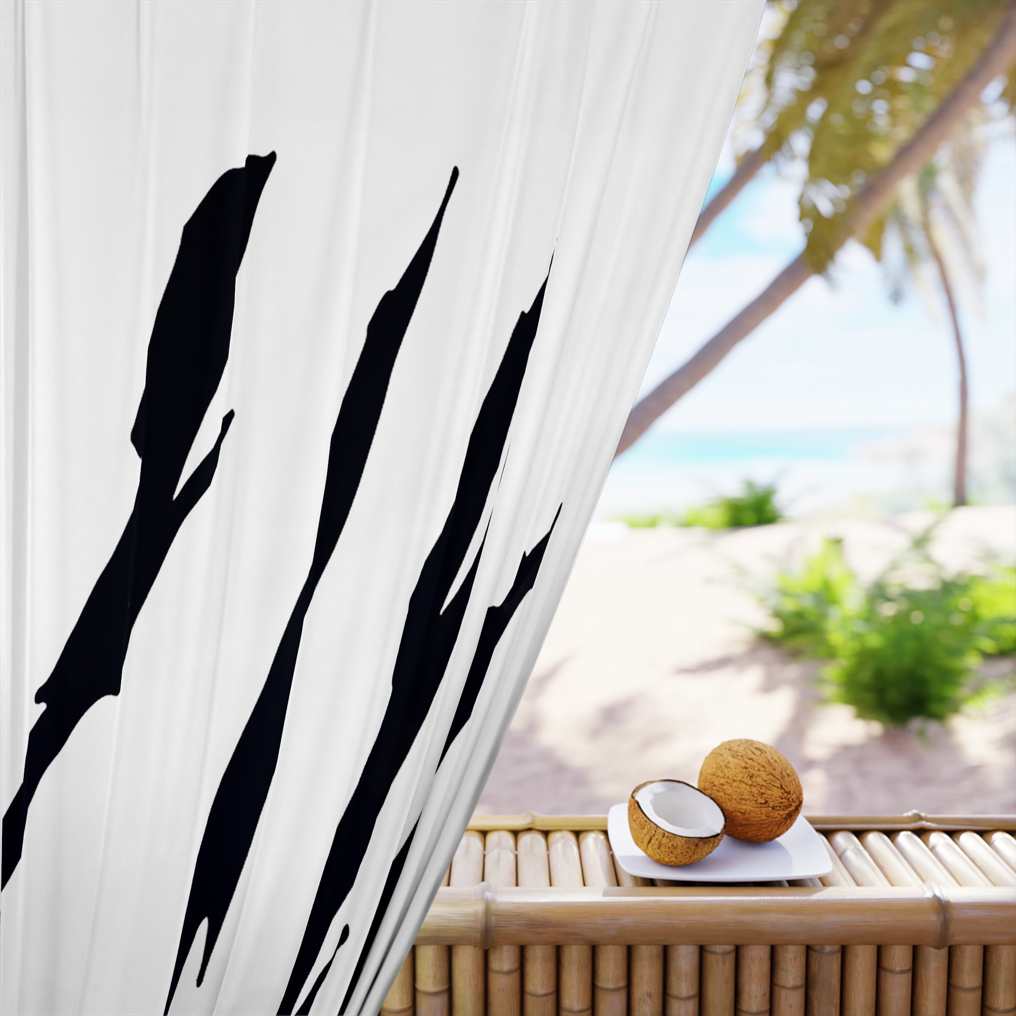 Effete Feline Claw Marks Scratch Window Curtains (1 Piece) - Walmart.com