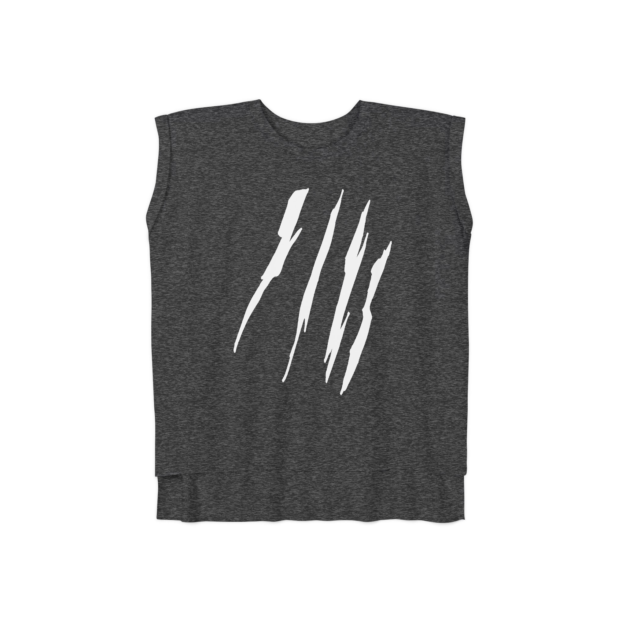 Effete Feline Claw Marks Scratch Women Flowy Rolled Cuffs Muscle Tee ...