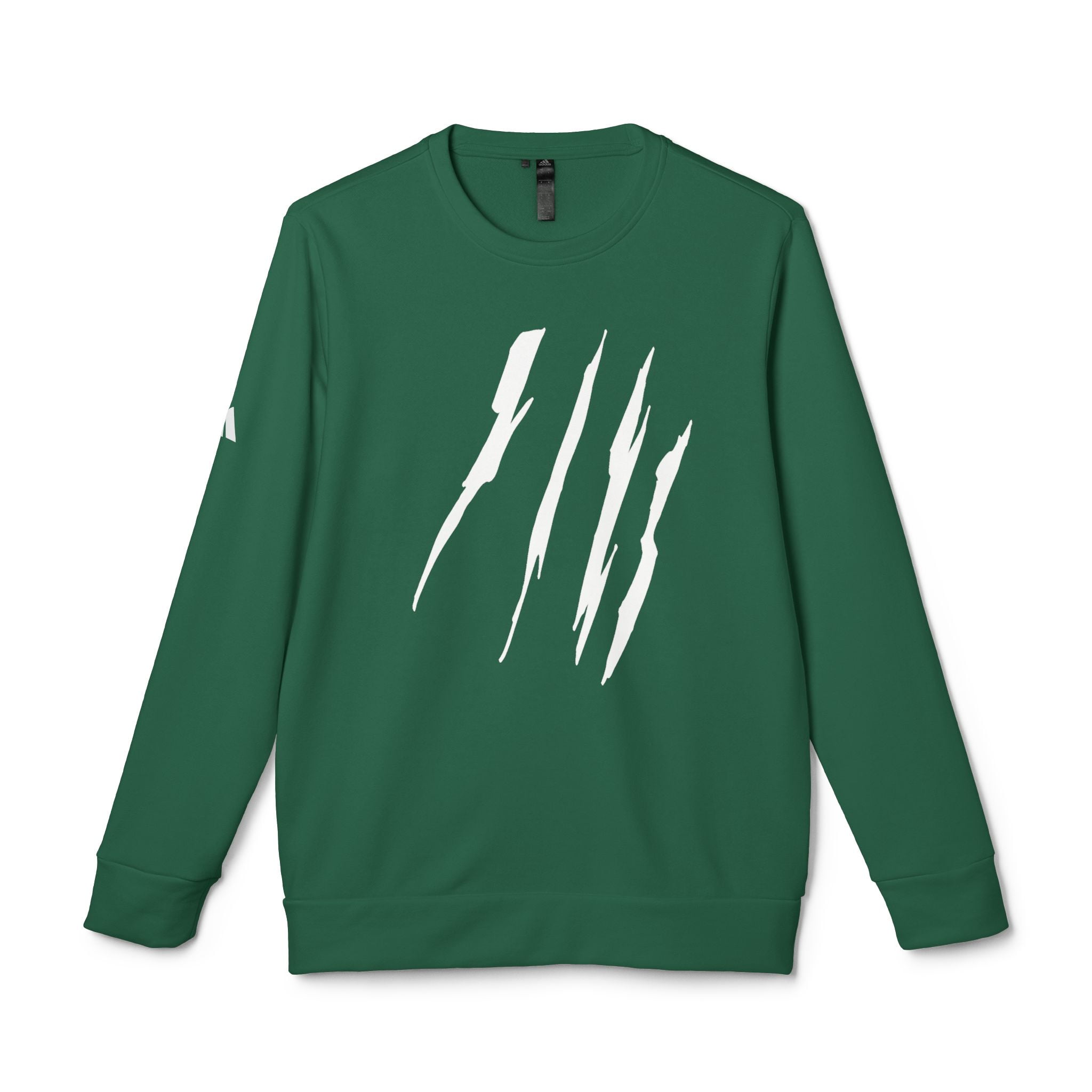 Effete Feline Claw Marks Scratch adidas® Unisex Fleece Crewneck ...