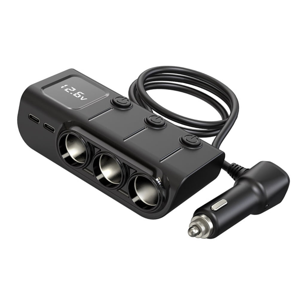 Efficient 120W Car Charging with 2 USB C and 3 USB A Port Cigarettes ...