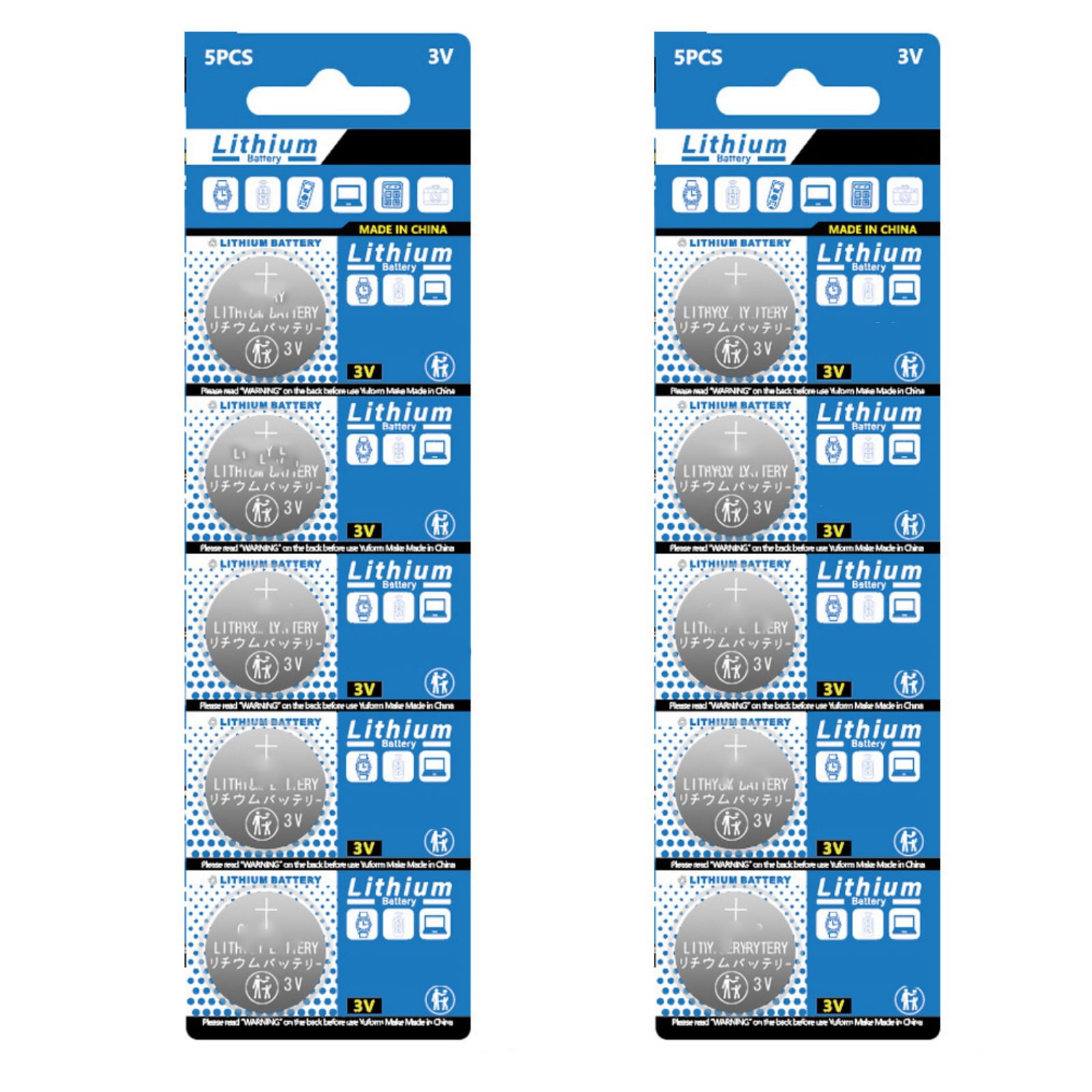 Efficient 2032 3V Button Cell Batteries for Watches Digital Recorders ...
