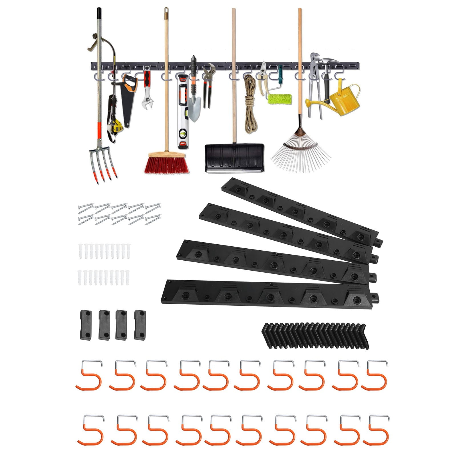 Efficient 64in Garage Storage System - Wall-Mounted Garage Organizer ...