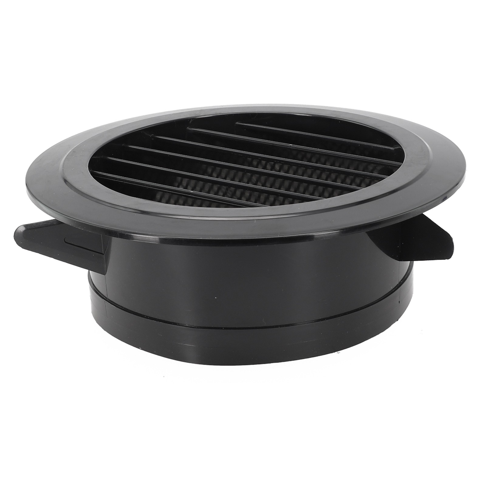 Efficient Airflow Black ABS Round Ventilation Hose Diffuser Grille ...