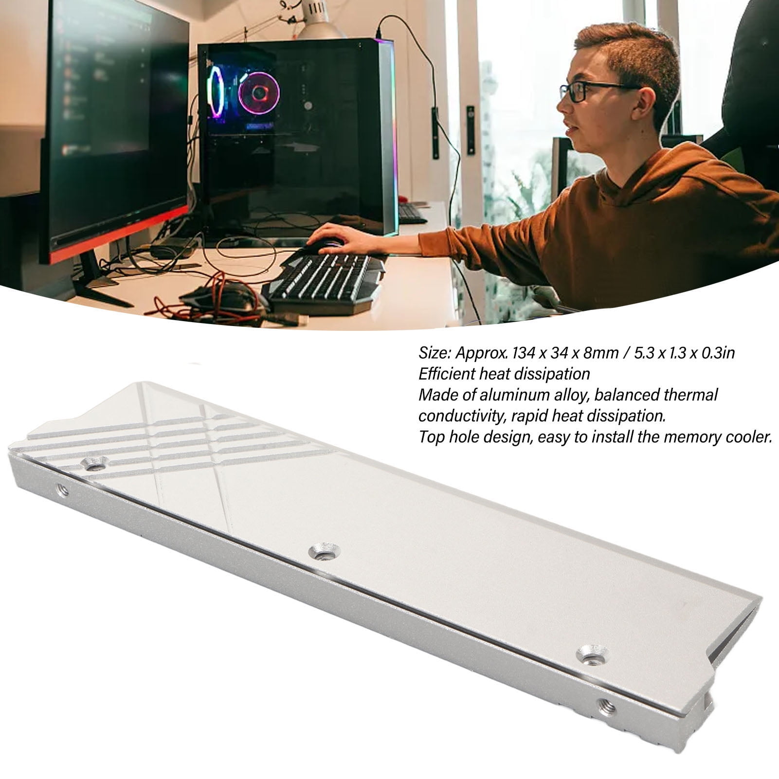 Efficient Aluminum Cooler For DDR5 Memory, Rapid Heat Dissipation Easy ...