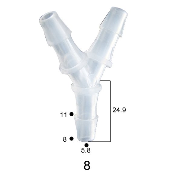 Tebru 2 Way Y-Shape Water Hose Connector, Sprinkler & Drip Irrigation ...