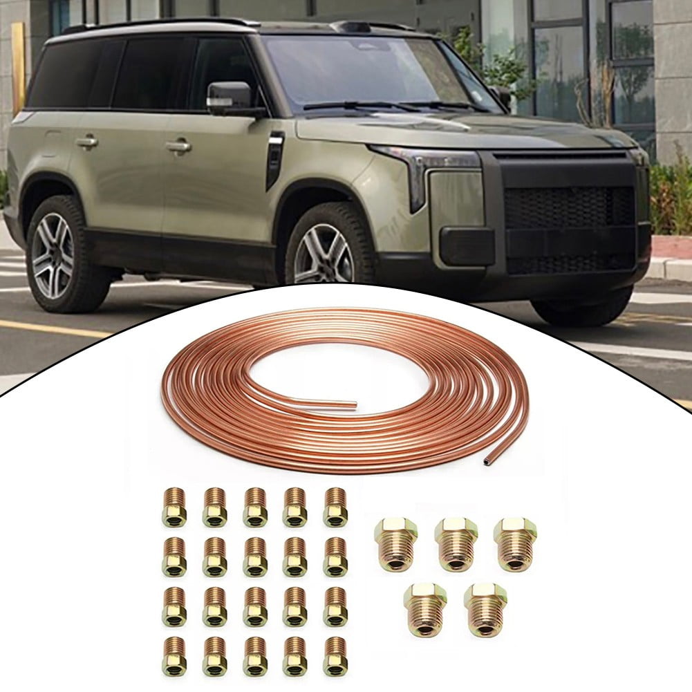 Efficient Brake Pipe Replacement Kit 32 8Ft 3/16 Tubing and Fitting Set ...