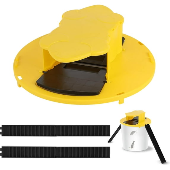 Efficient Bucket Mouse Trap with 5-Gallon Lid, Dizzy Dunker Design for ...