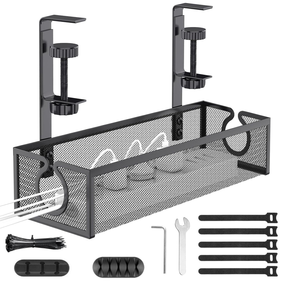 Efficient Cable Organizer, Under Desk Cable Management System with ...