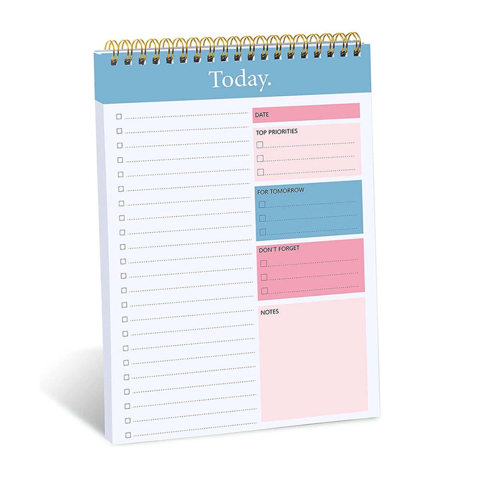 Efficient Daily Planning Pad with Spiral Binding Improved Time ...