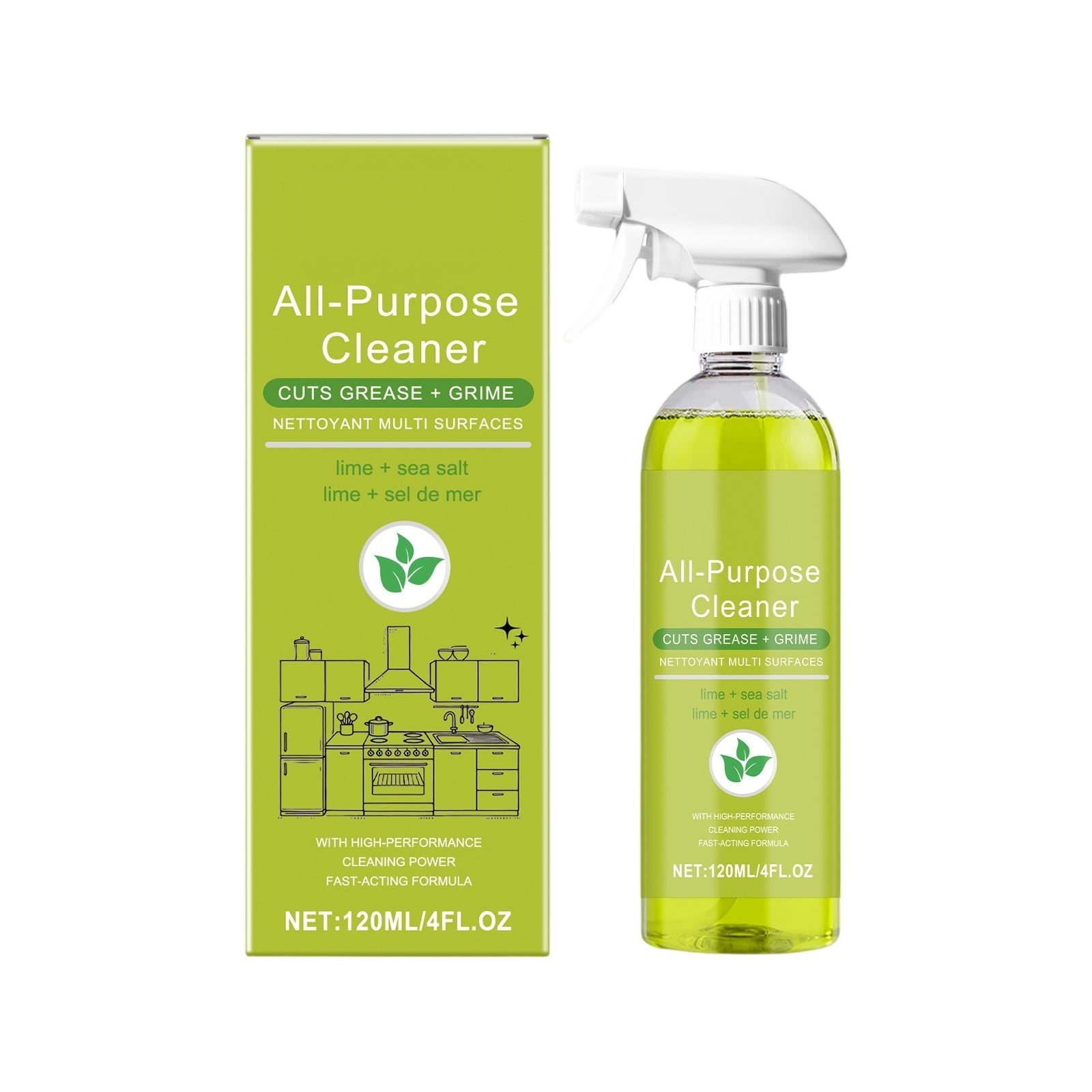 Efficient Decontamination Multi-surface Cleaner Kitchen Sanitary Tile Metal Universal Quick ...