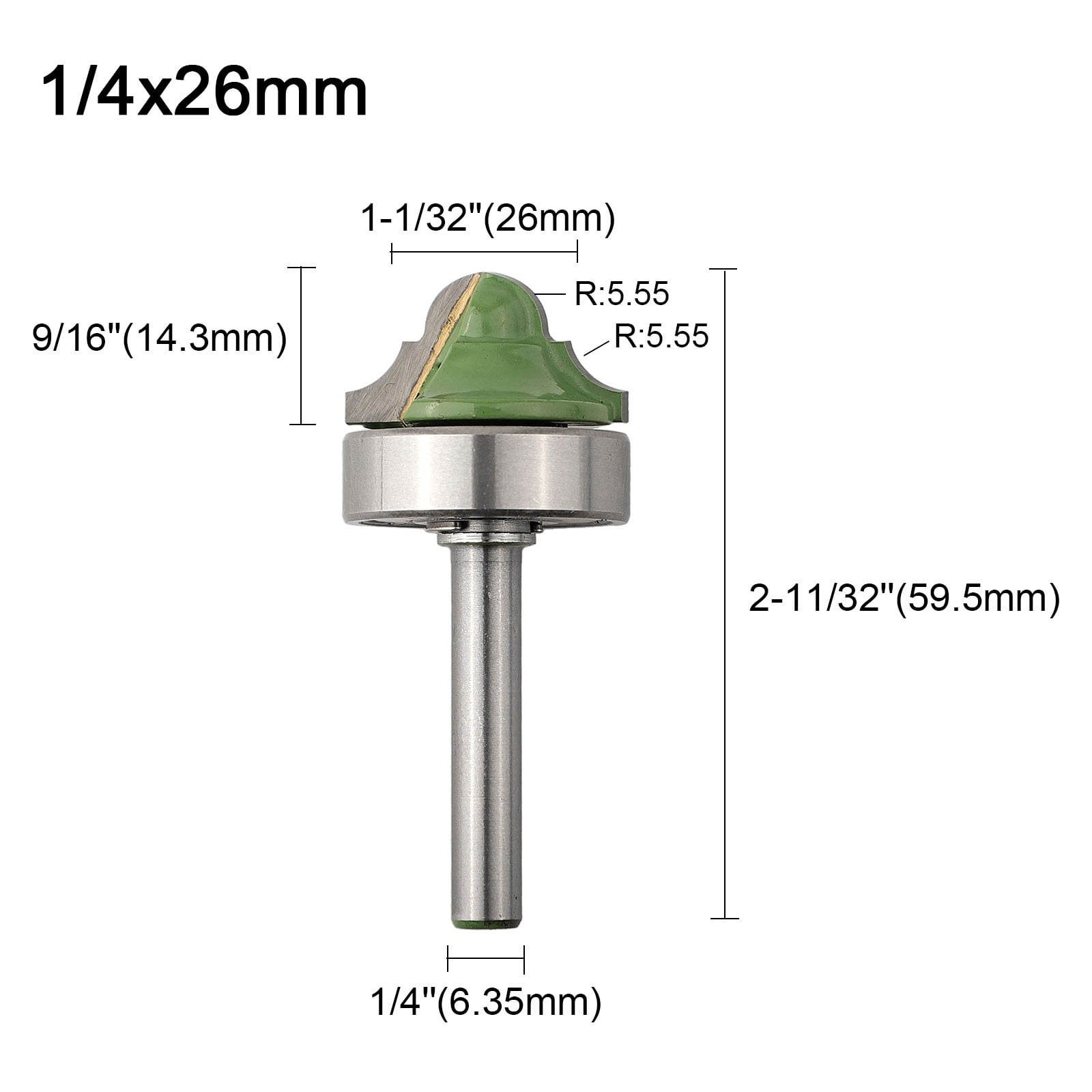 Efficient Double Edging Router Bit with 1/4 Inch Shank Perfect for Wood ...