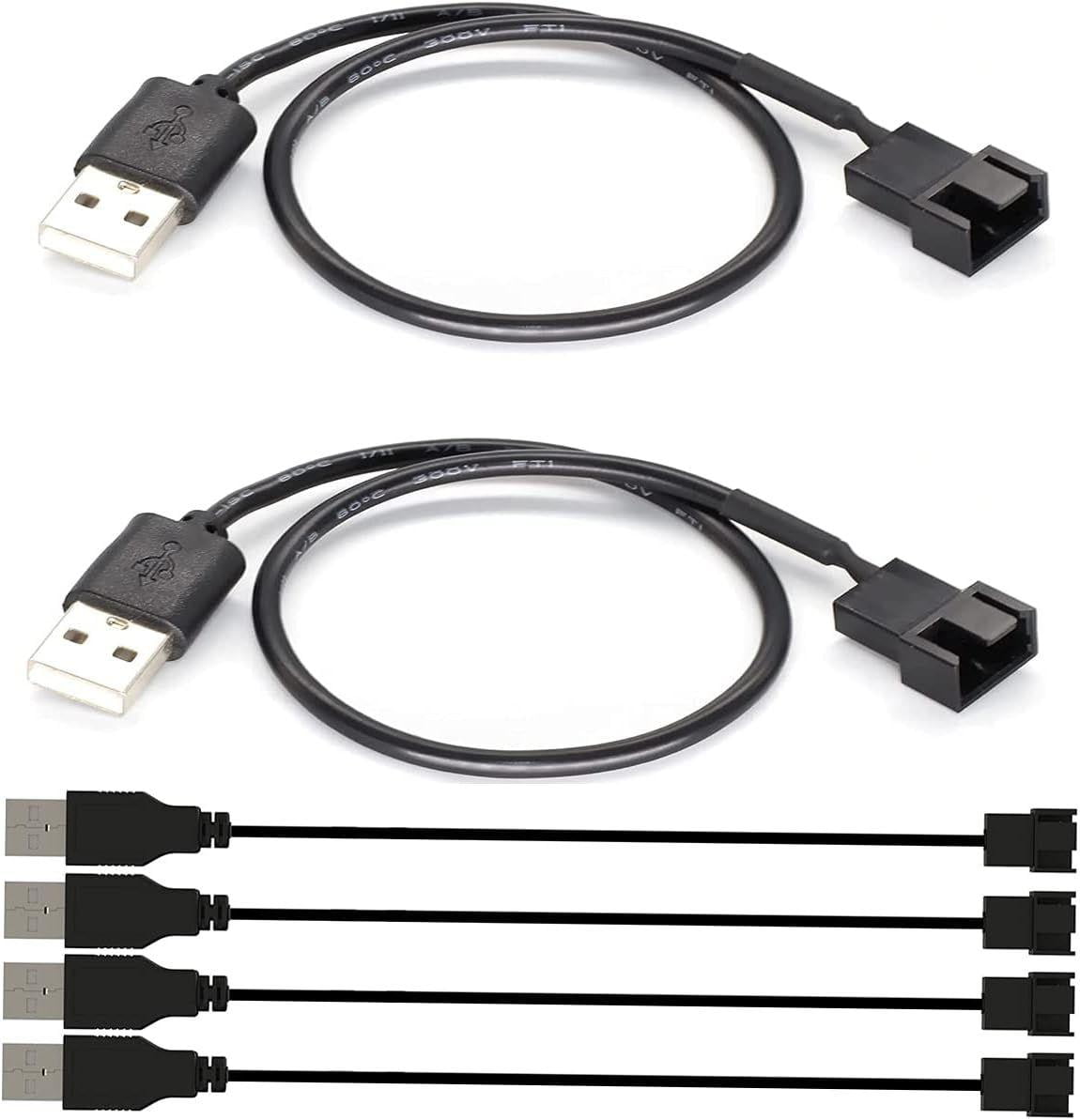 Efficient Dual Pc Fan Power Adapter, Reduced 5v Voltage For Quiet ...