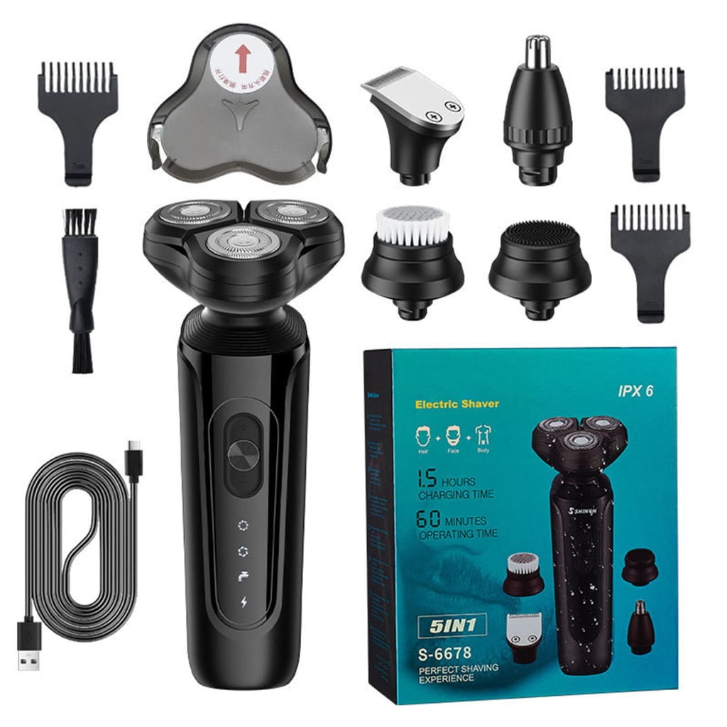 Efficient Floating Heads Men's Electric Razors for Quick Grooming USB ...